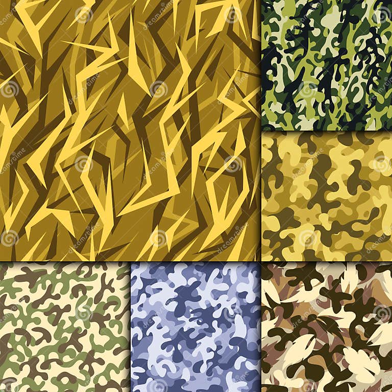 Creative Universal Hand Drawn Seamless Pattern Abstract Fill Military ...