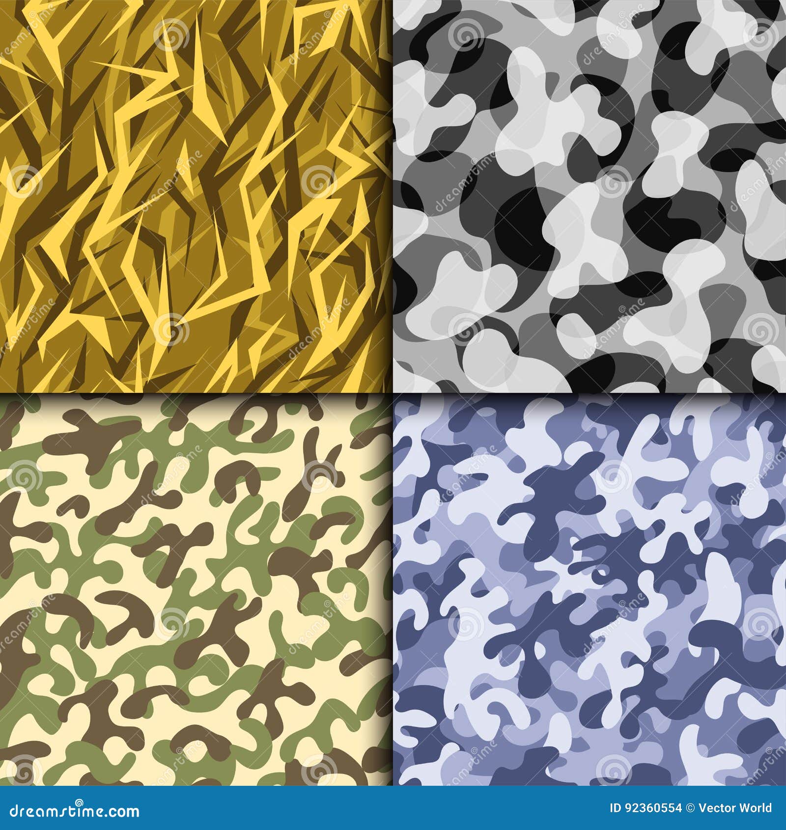 Creative Universal Hand Drawn Seamless Pattern Abstract Fill Military ...