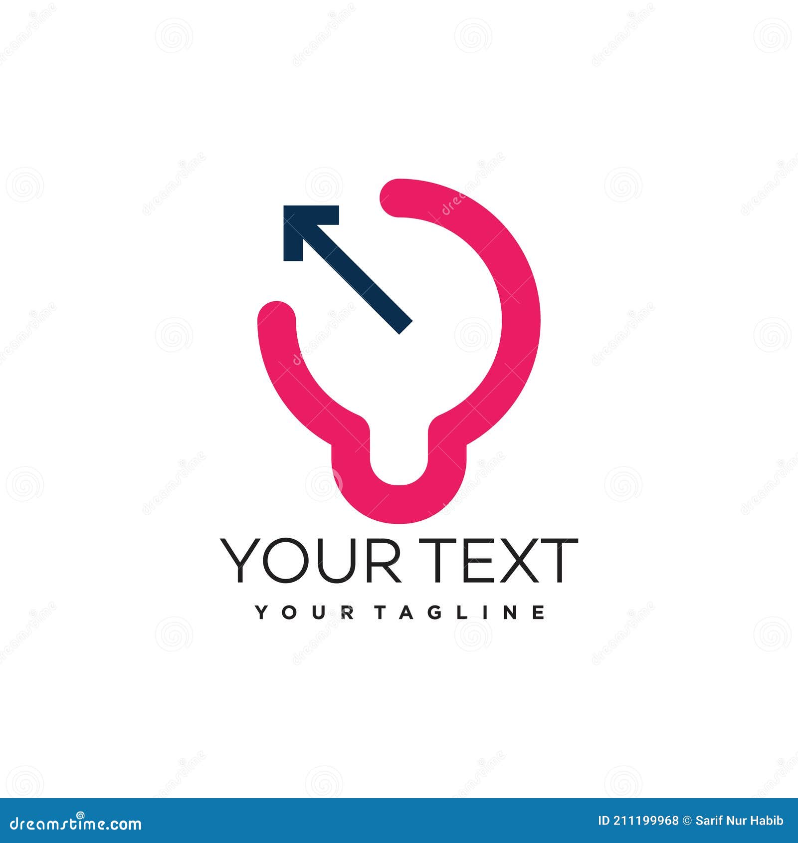 Creative Up Narrow Logo Design Template Stock Vector - Illustration of ...