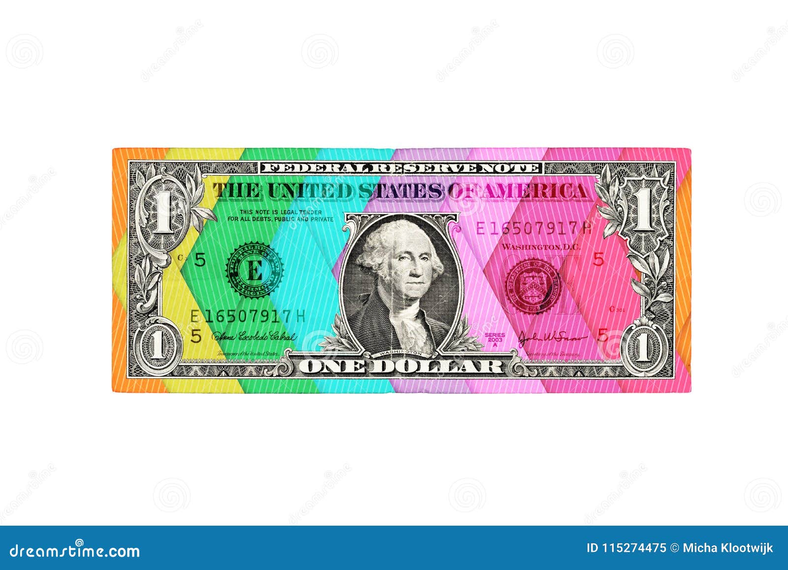 Creative US One Dollar Bill, Isolated Stock Image - Image of united ...