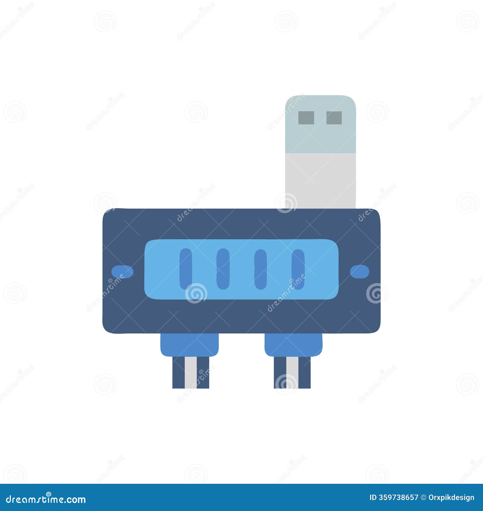 Creative USB Isolation Transformer Illustration Stock Illustration ...