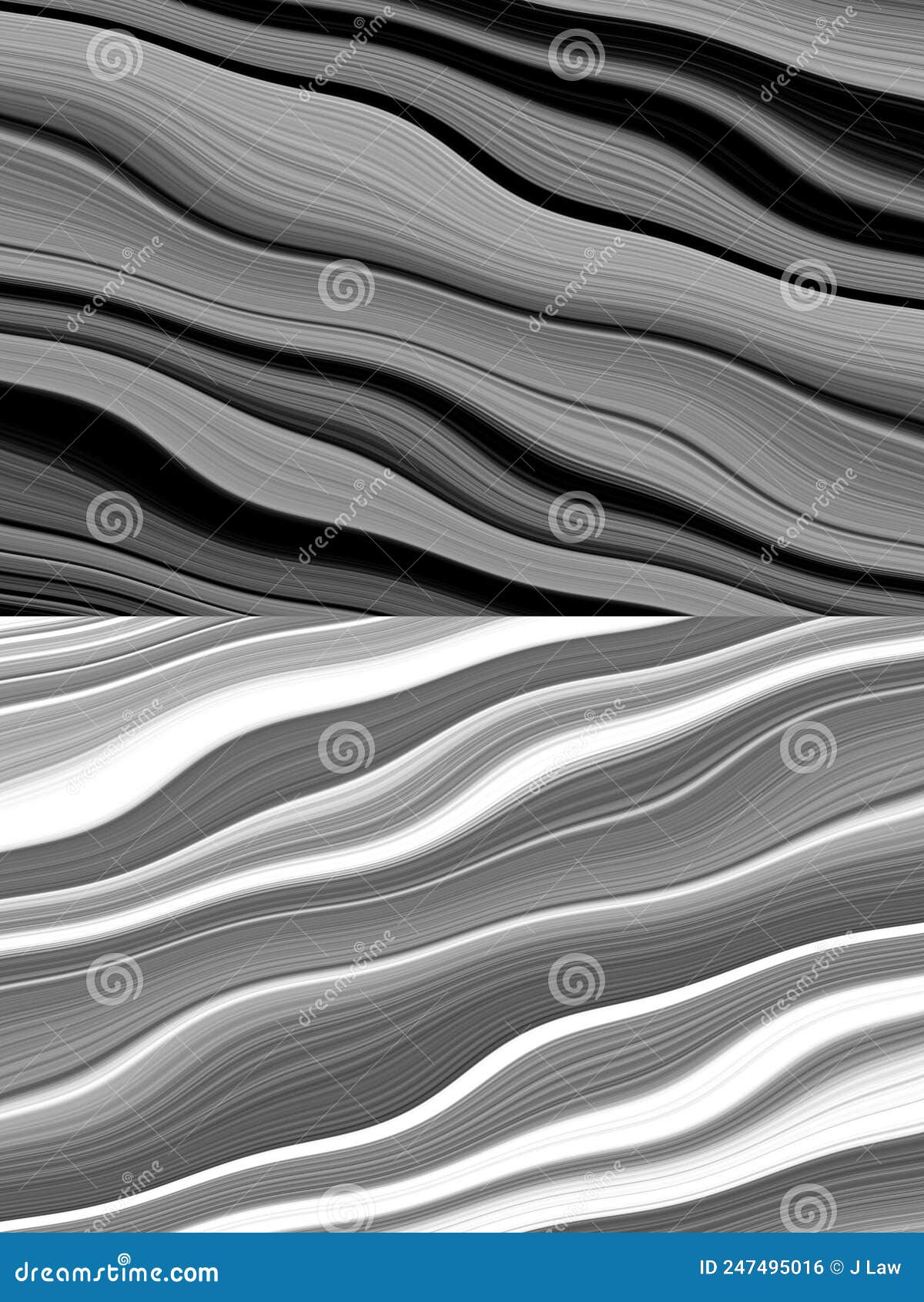 Split Twin Monochrome Wavy Stripe Design in Shades of Grey Design Stock ...