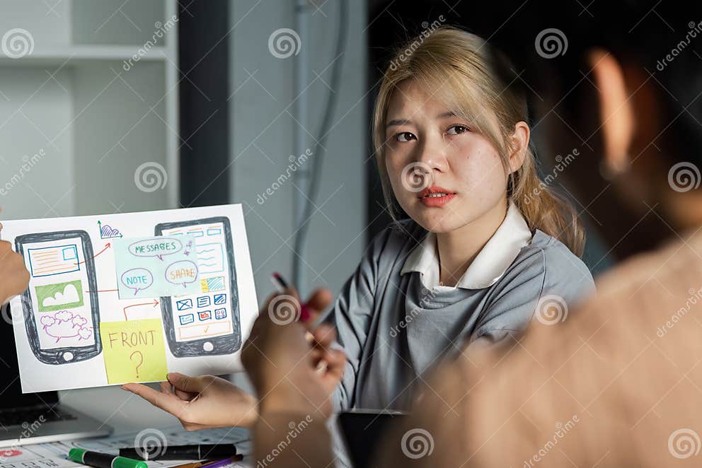 Creative UX UI Design Brainstorm Session with Diverse Team ...