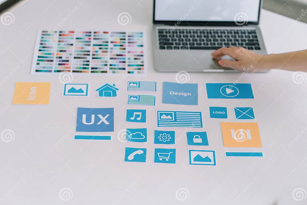 Creative UX UI Designer Working on Screens for Mobile Responsive ...