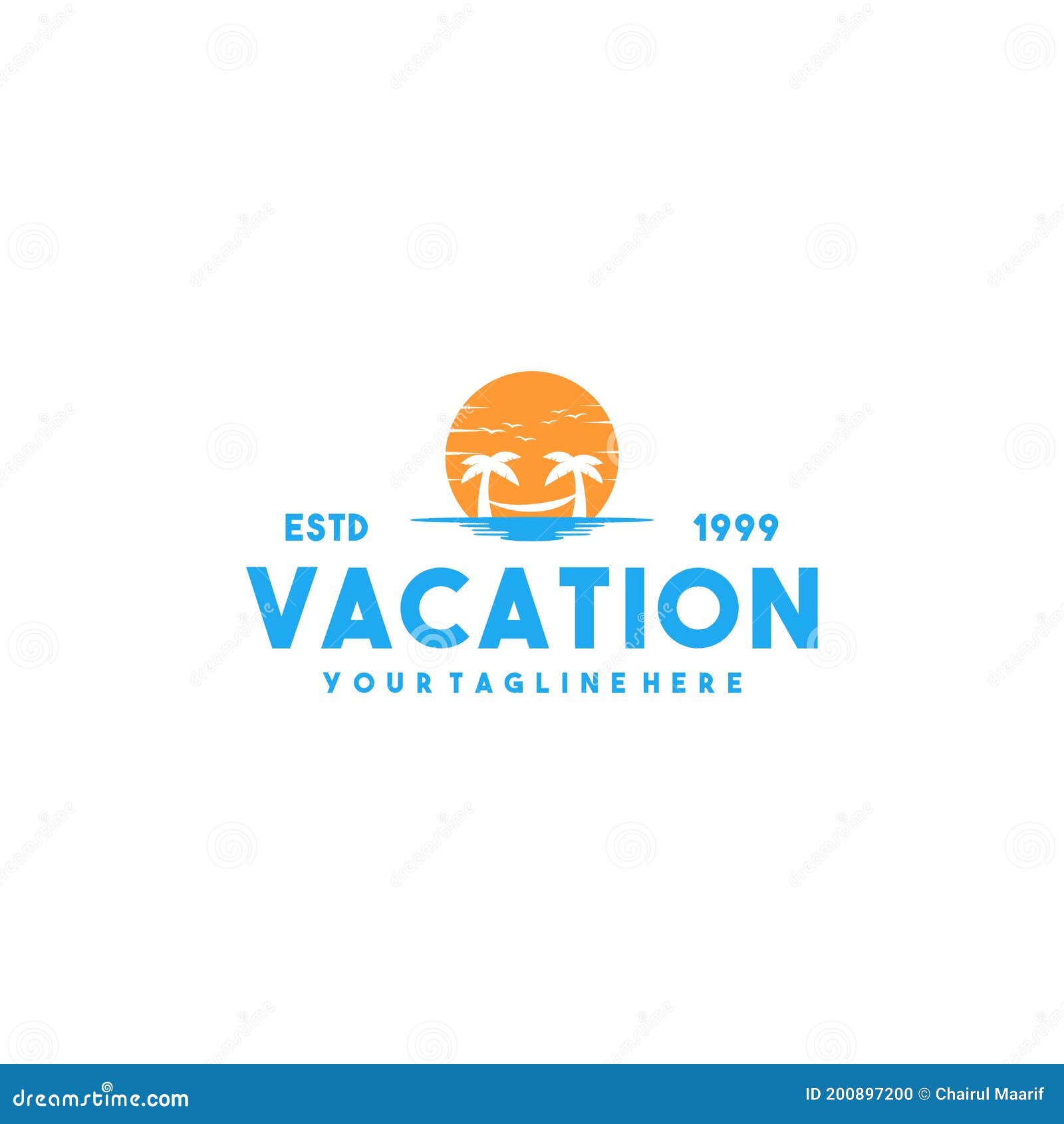 Creative Vacation Premium Logo Design Stock Illustration - Illustration ...