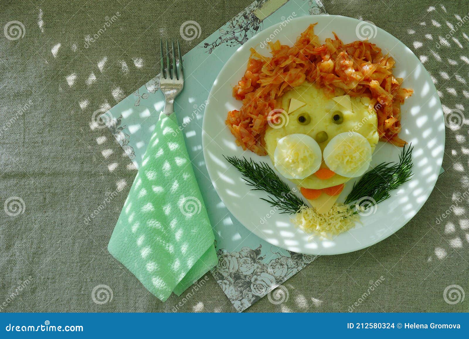 Creative Variation of Meal for Children. Interesting Idea Stock Photo ...