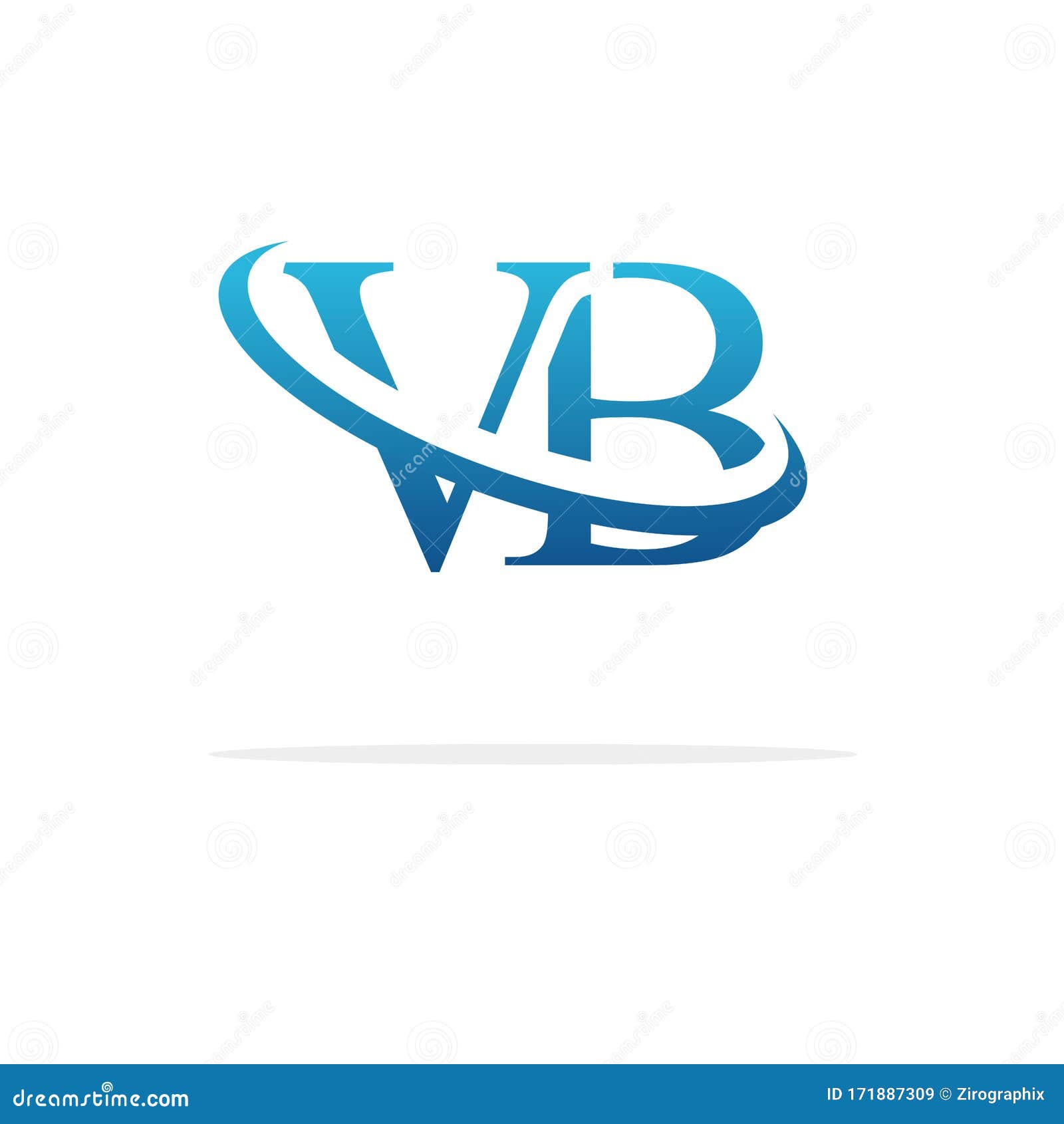 Creative VB Logo Icon Design Stock Vector - Illustration of blue, full ...