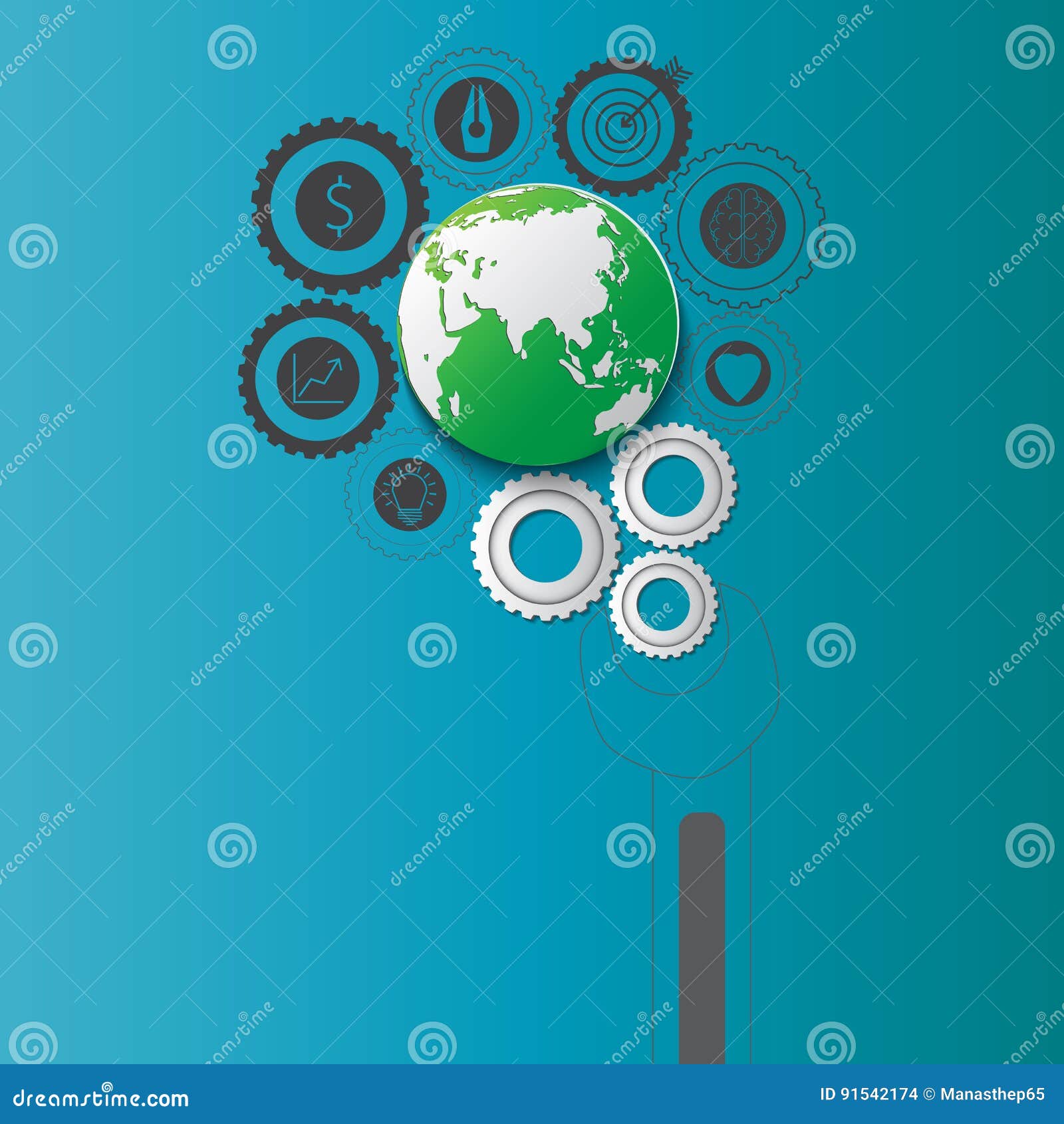 Creative Vector Abstract with Tools Elements. Stock Vector ...