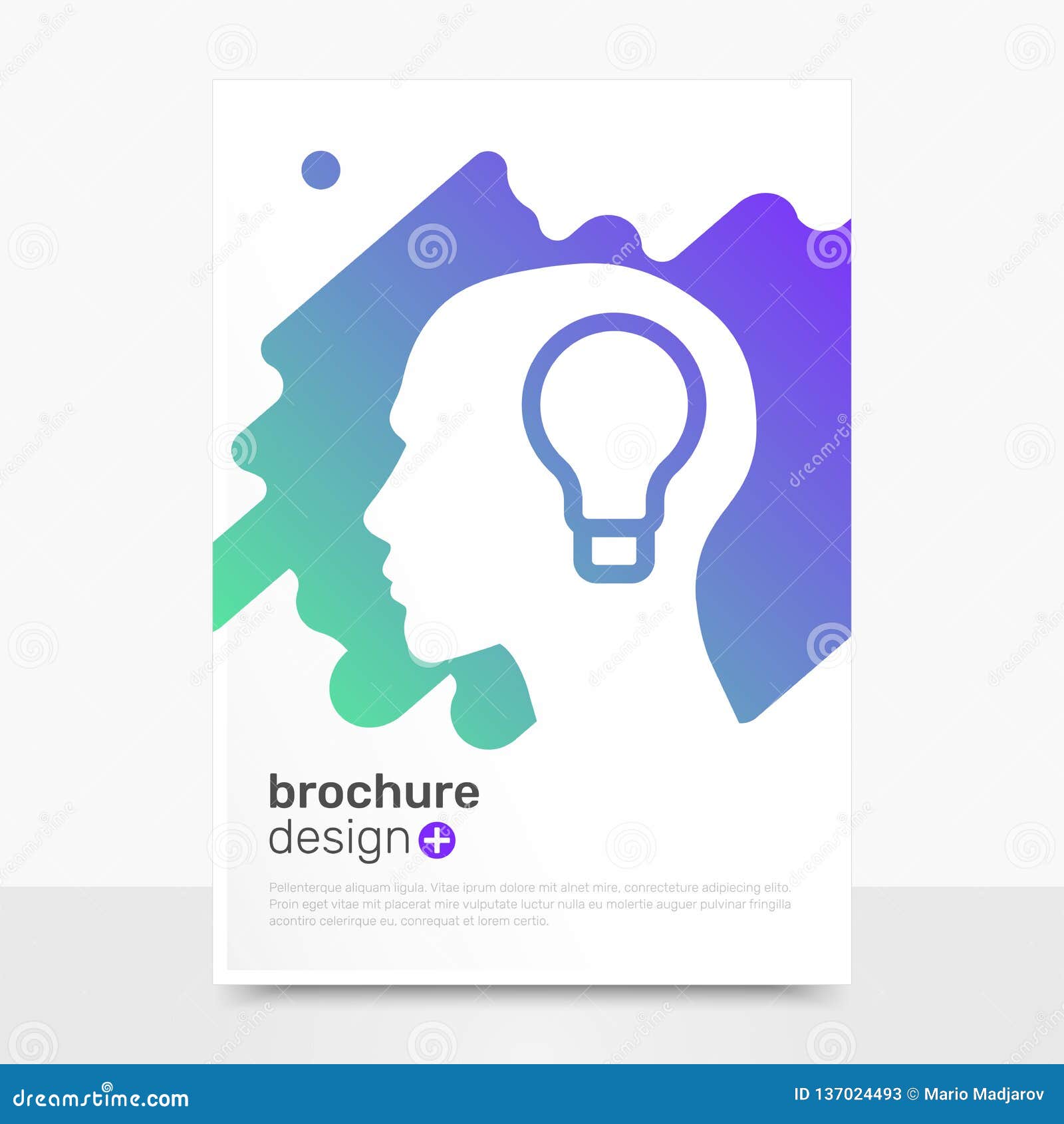 Creative Vector Brochure Design. Idea Brochure Background Mockup ...