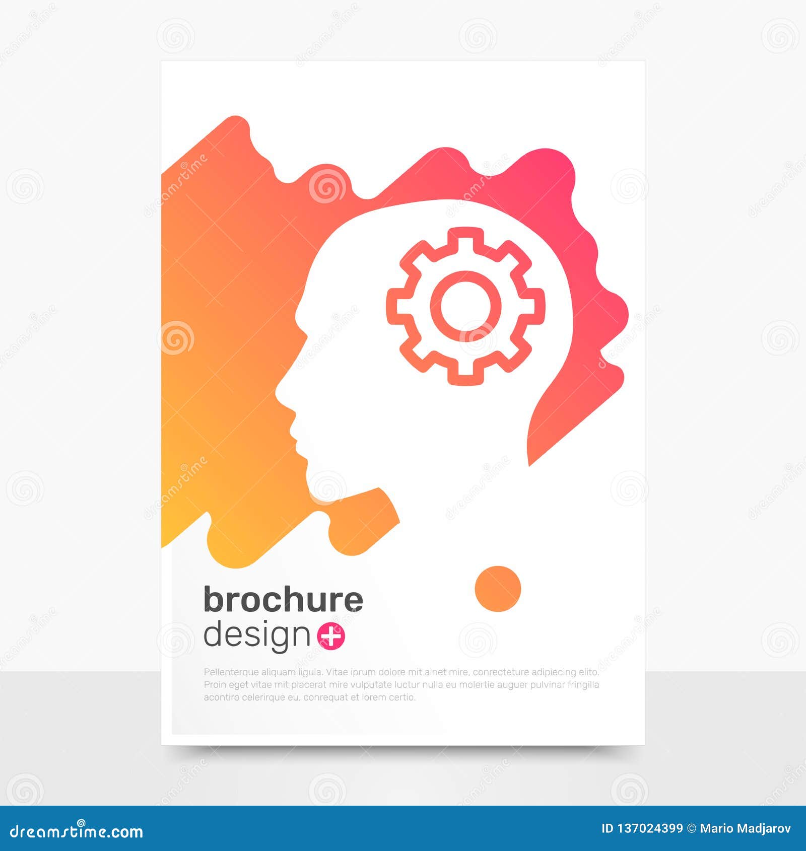 Creative Vector Brochure Design. Think Brochure Background Mockup ...
