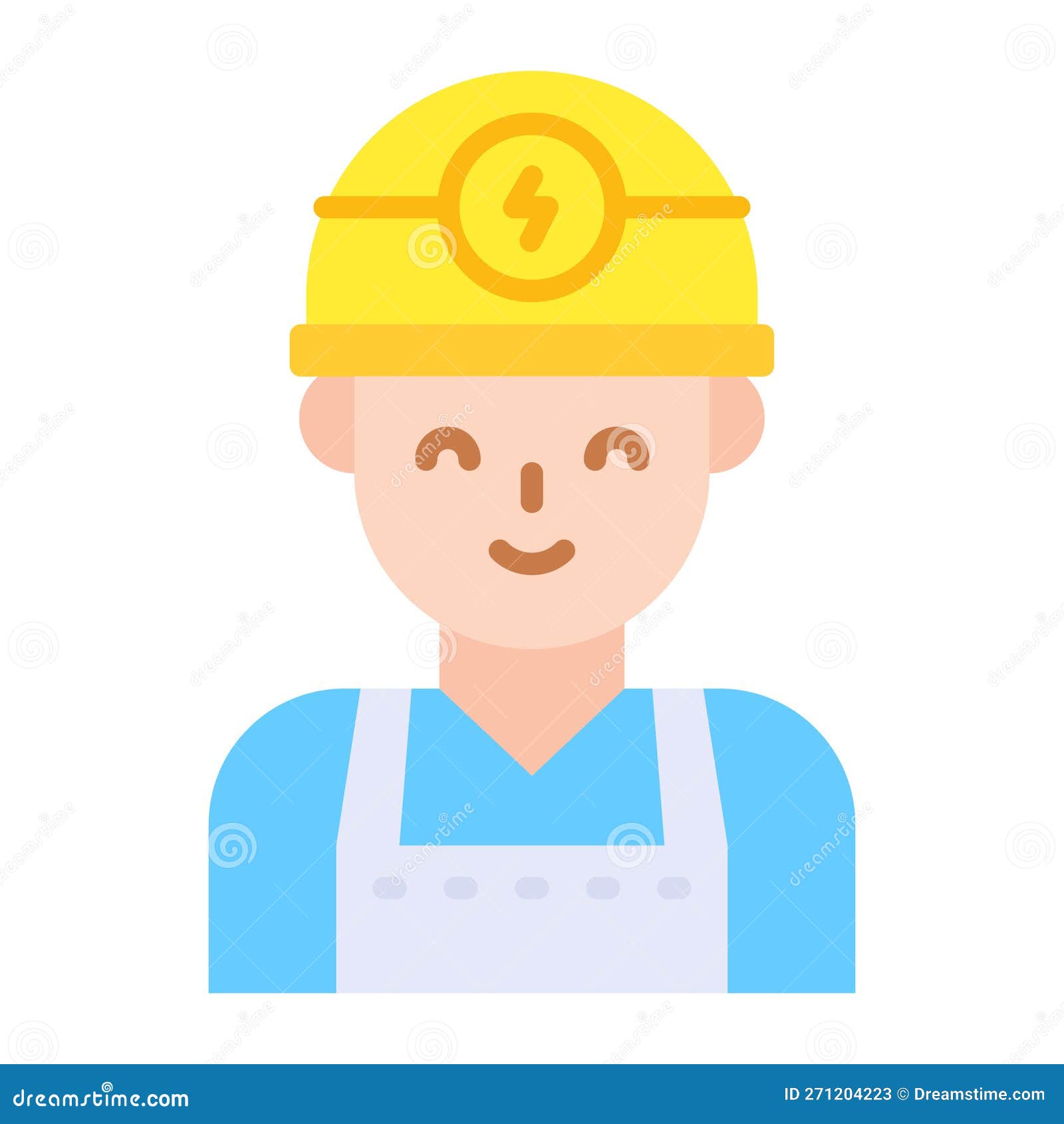 Creative Vector Design of Electrician, Professional Worker Avatar Stock ...