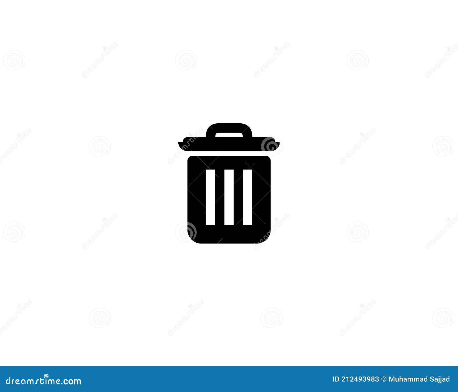 Creative Vector Dustbin Icon Recycle Bin Symbol Trash Sign Stock Vector ...