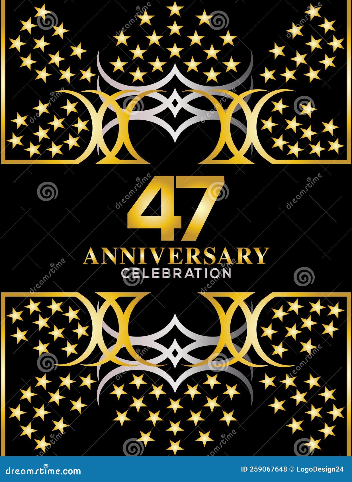Creative Vector Illustration of Anniversary Celebration of 47 Years ...