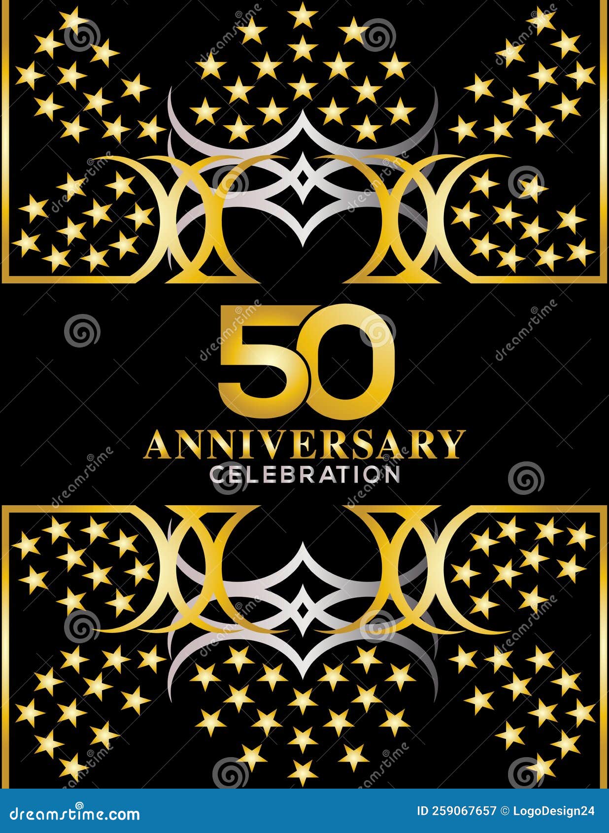 Creative Vector Illustration of Anniversary Celebration of 50 Years ...