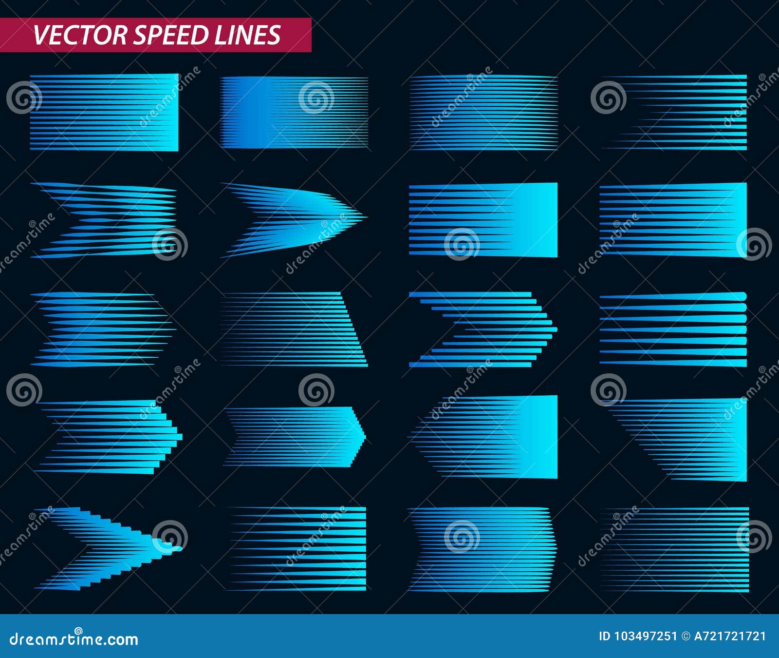 Creative Vector Illustration of Different Simple Speed Line Isolated on ...