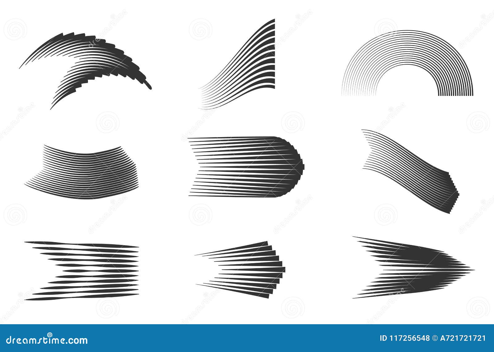 Creative Vector Illustration of Different Simple Speed Line Isolated on ...