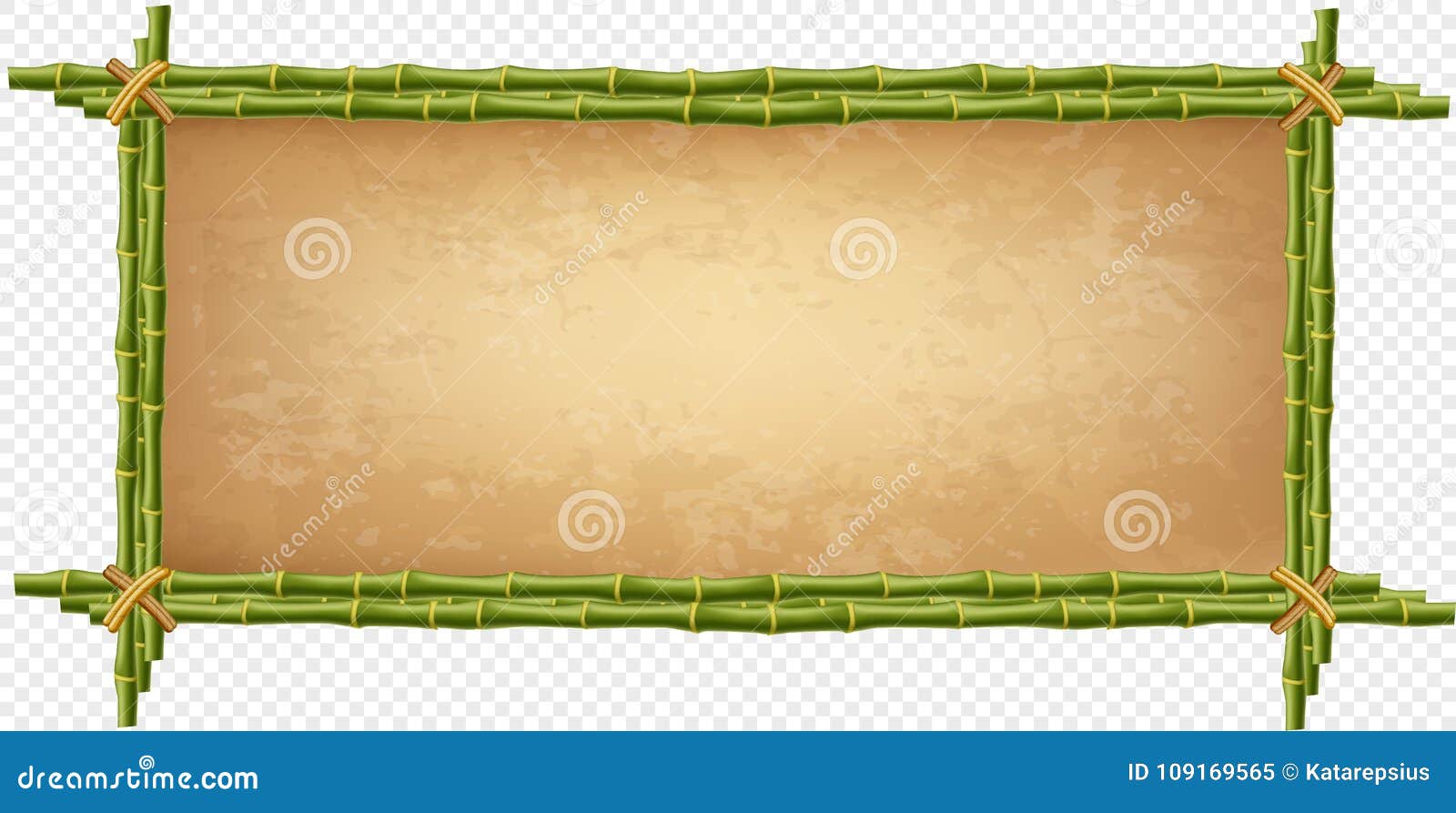 Creative Vector Illustration of Bamboo Stick Border Isolated Stock ...