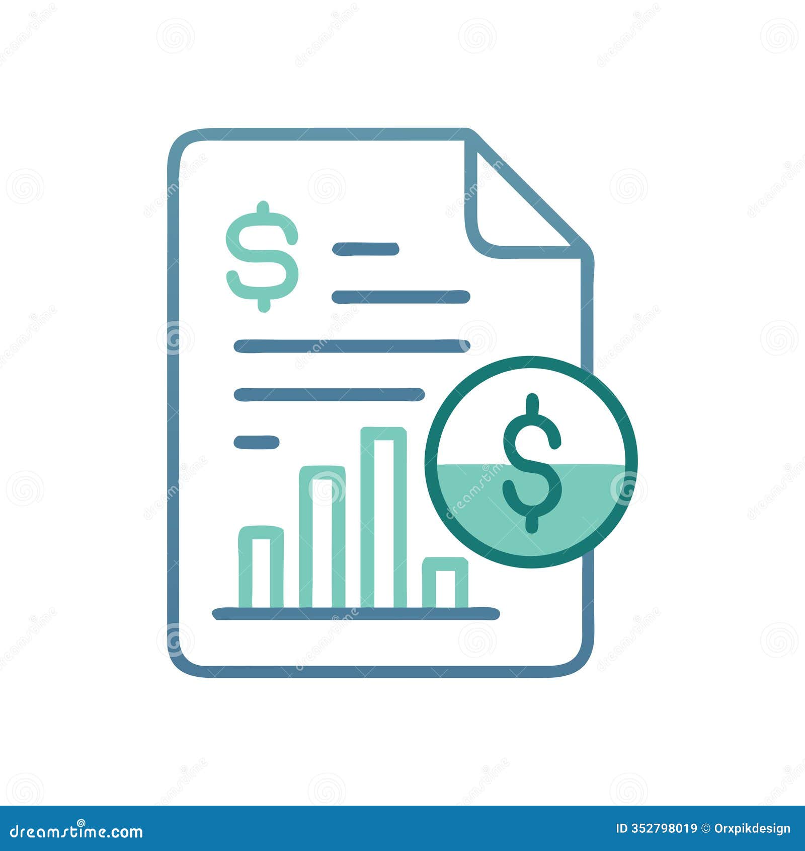 Corporate Cost Analysis Report Design Stock Vector - Illustration of ...