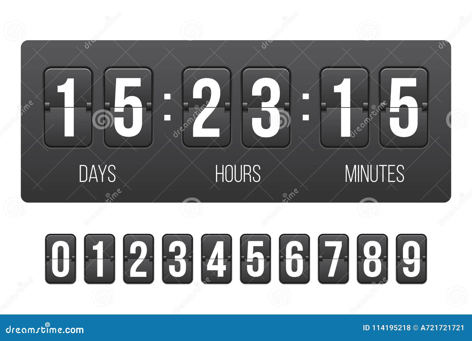 Creative Vector Illustration Of Digital Clock Timer Isolated On ...