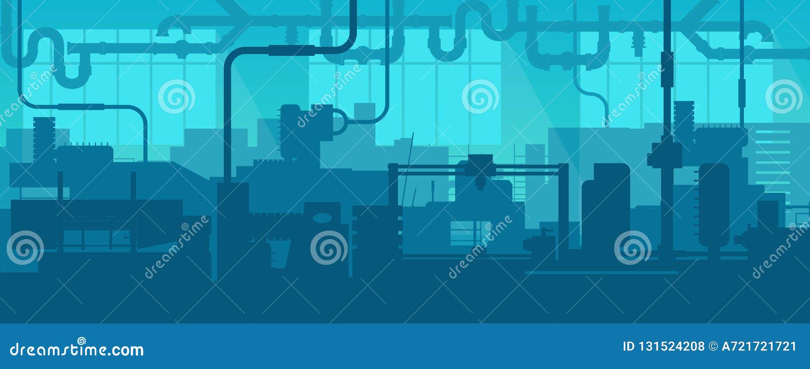 Creative Vector Illustration of Factory Line Manufacturing Industrial ... Creative Vector Illustration of Factory Line Manufacturing Industrial ...