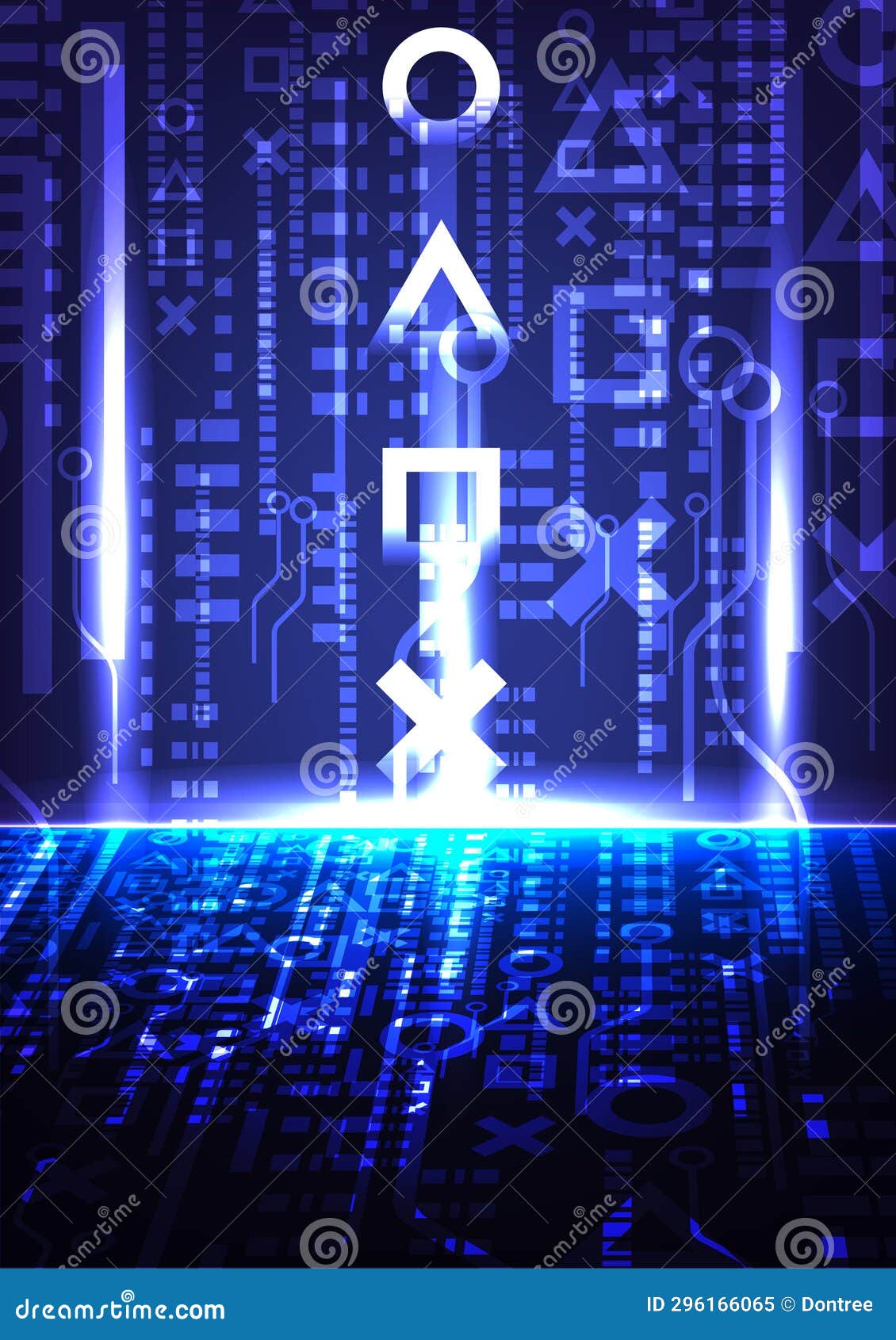Creative Vector Illustration of Hi-tech Background, Abstract Technology ...