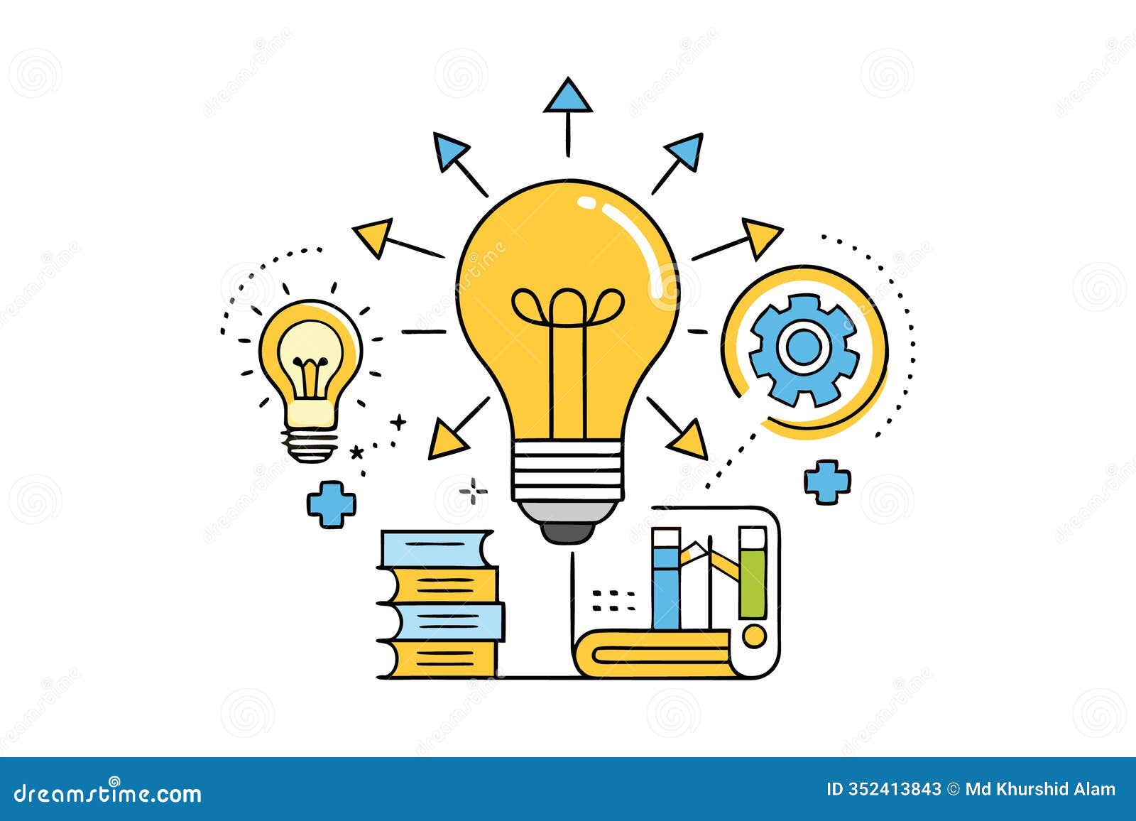Creative Vector Illustration of an Innovative Lightbulb Concept ...