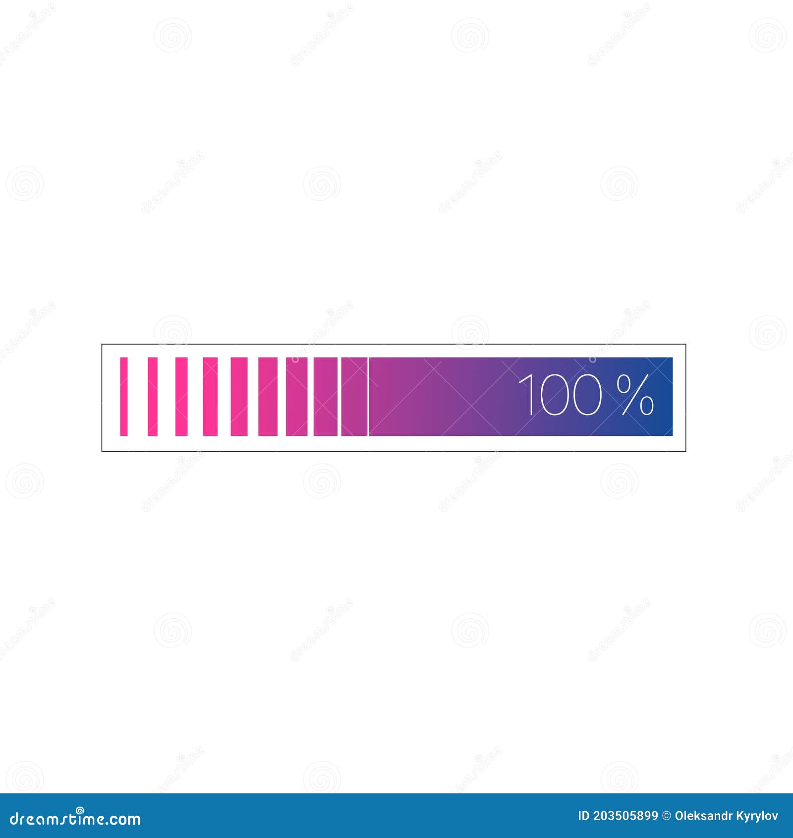 Creative Vector Illustration of Level Indicator Meter with Percentage ...