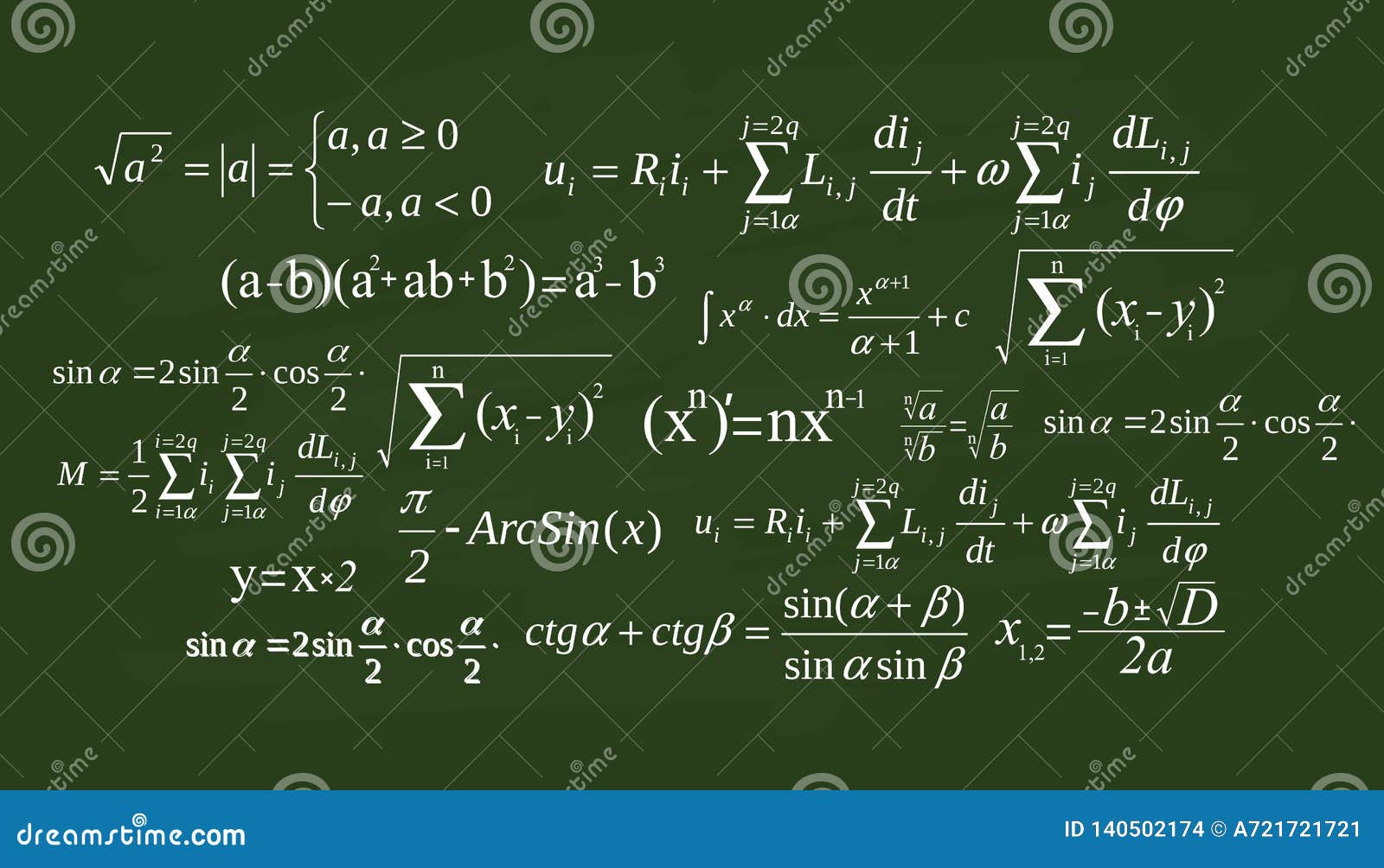 Physics Formulas Cartoon Vector 15091047