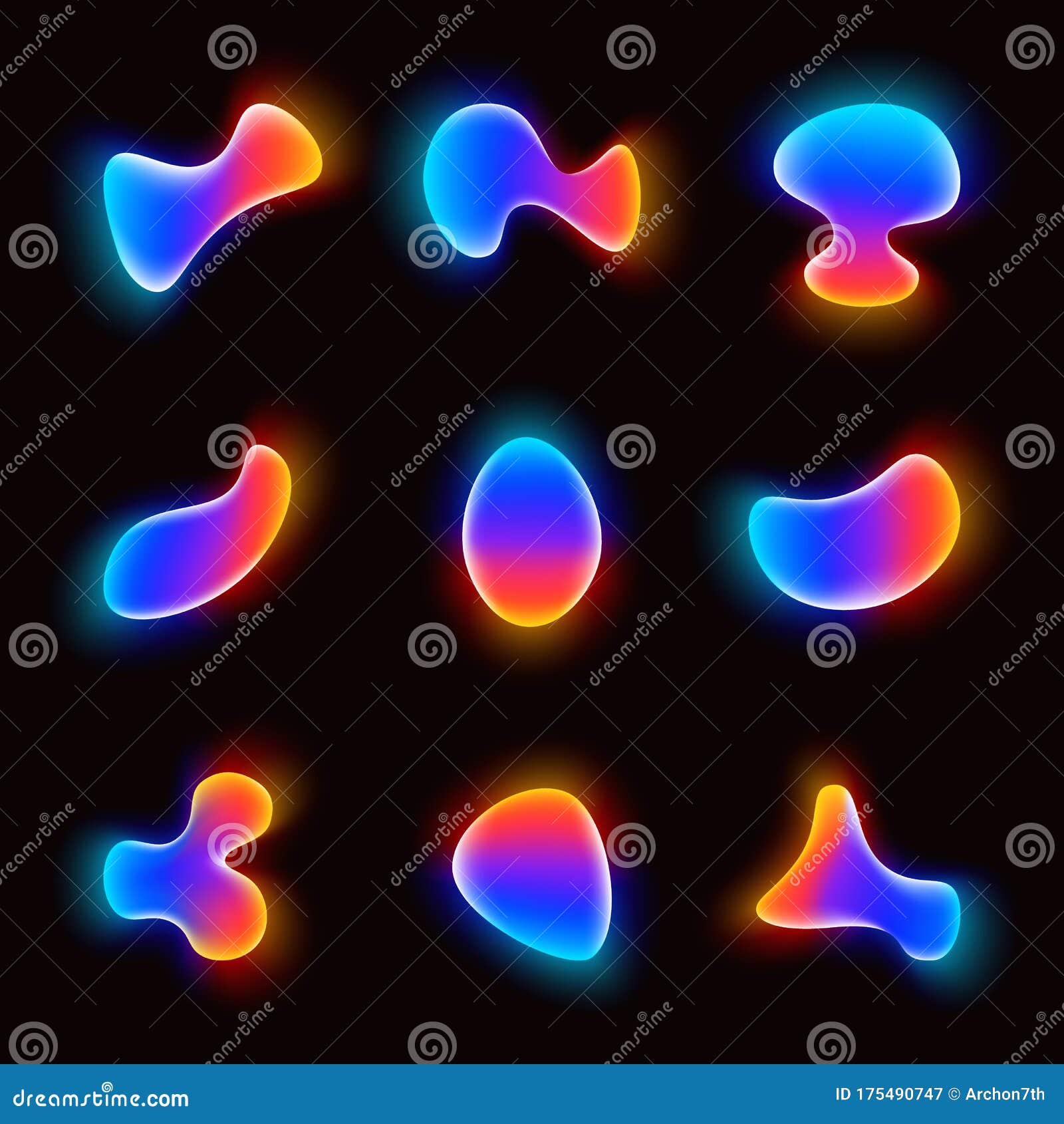 Creative Vector Illustration of Modern Fluid Organic Colorful Gradient ...