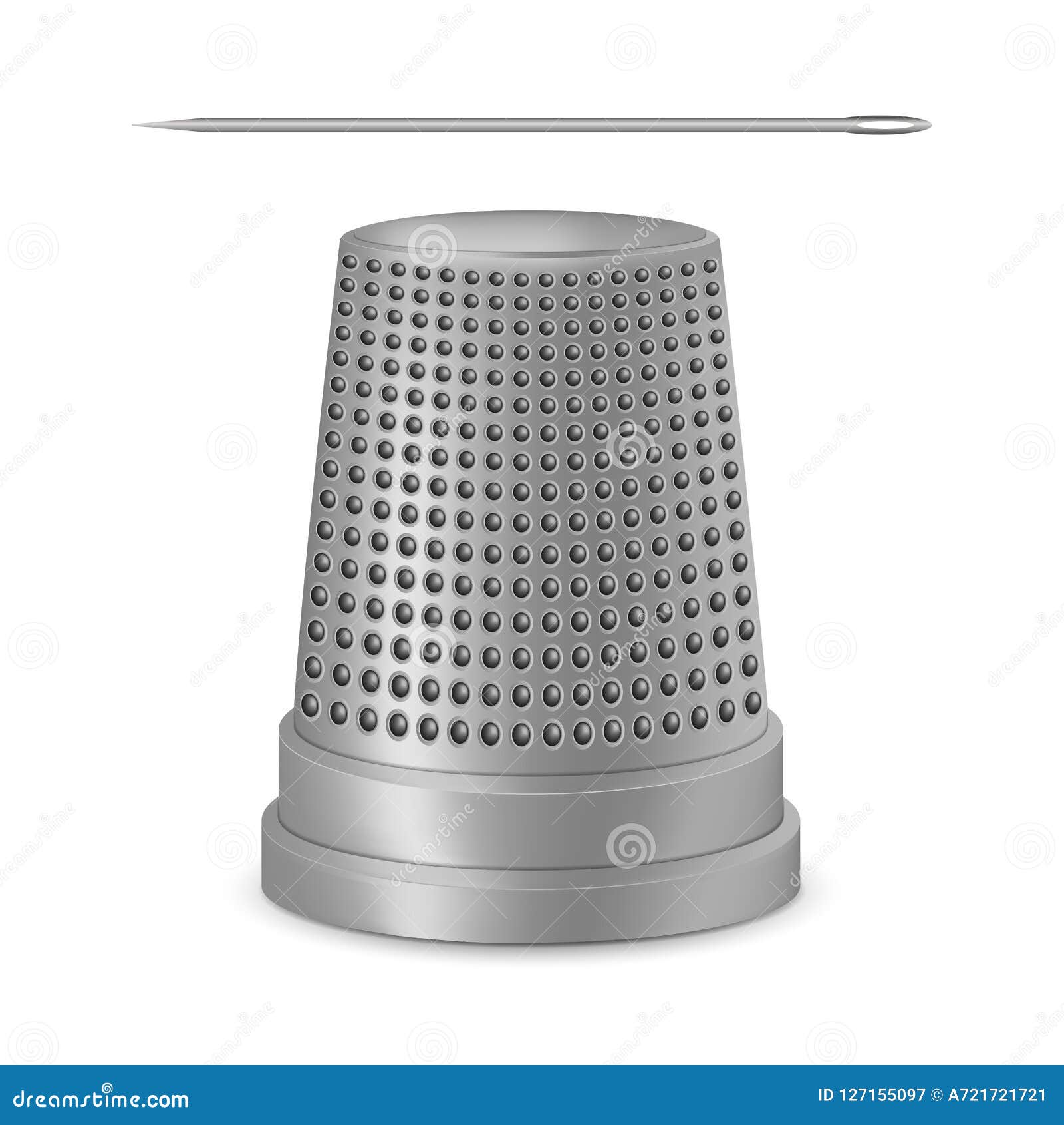 Creative Vector Illustration of Needle, Thimble Isolated on Transparent ...