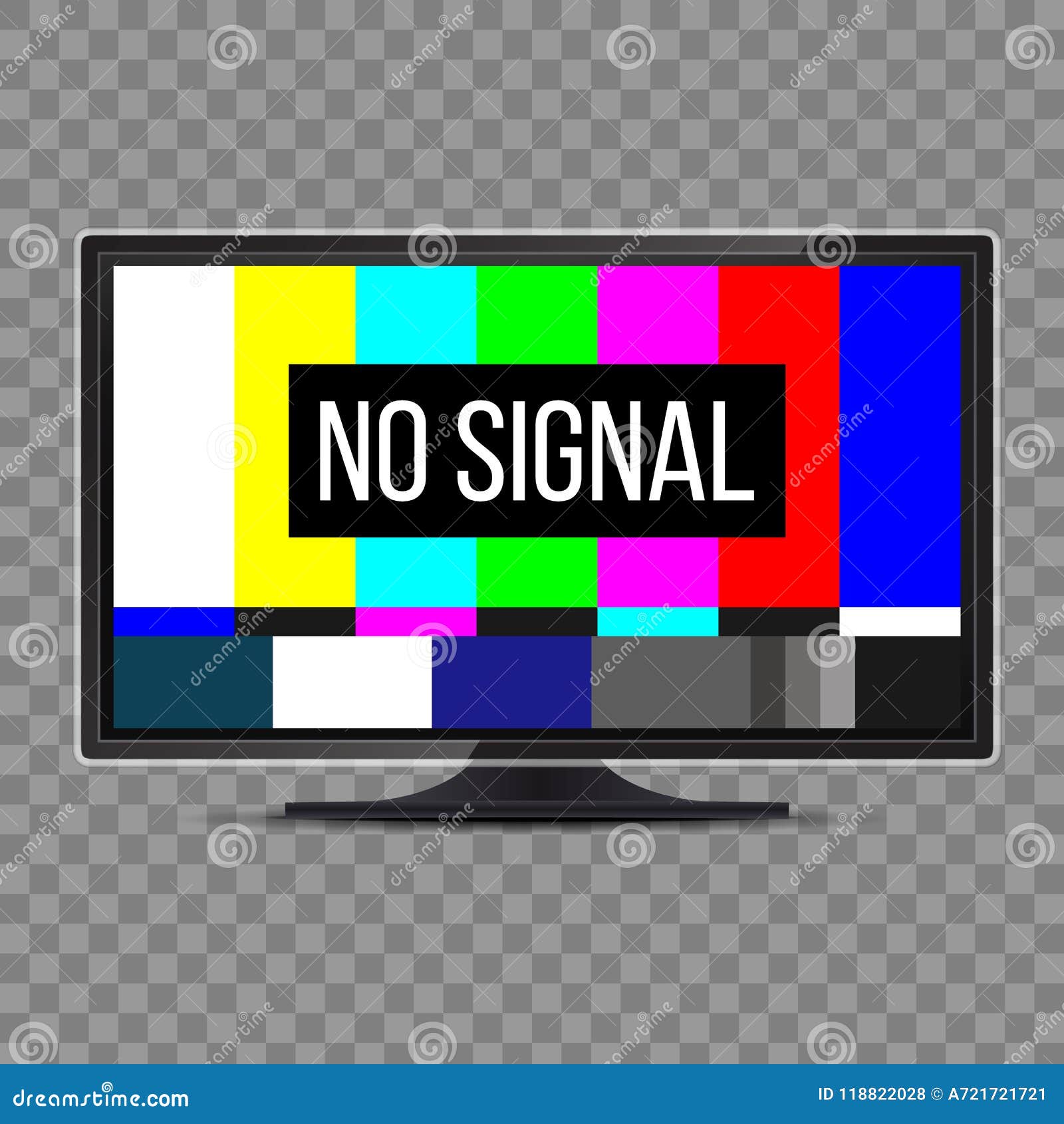 Creative Vector Illustration Of No Signal TV Test Pattern Background ...