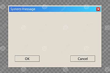 Creative Vector Illustration of Operating System Message Template ...