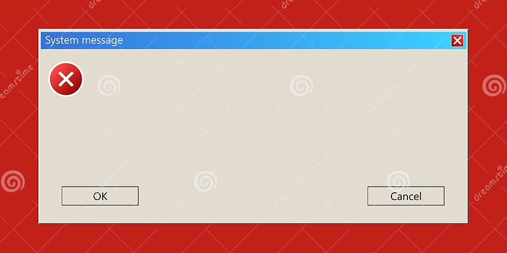 Creative Vector Illustration of Operating System Message Template ...