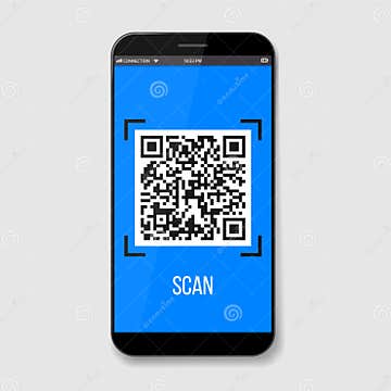 Creative Vector Illustration of Phone Mobile QR Codes, Packaging Labels ...