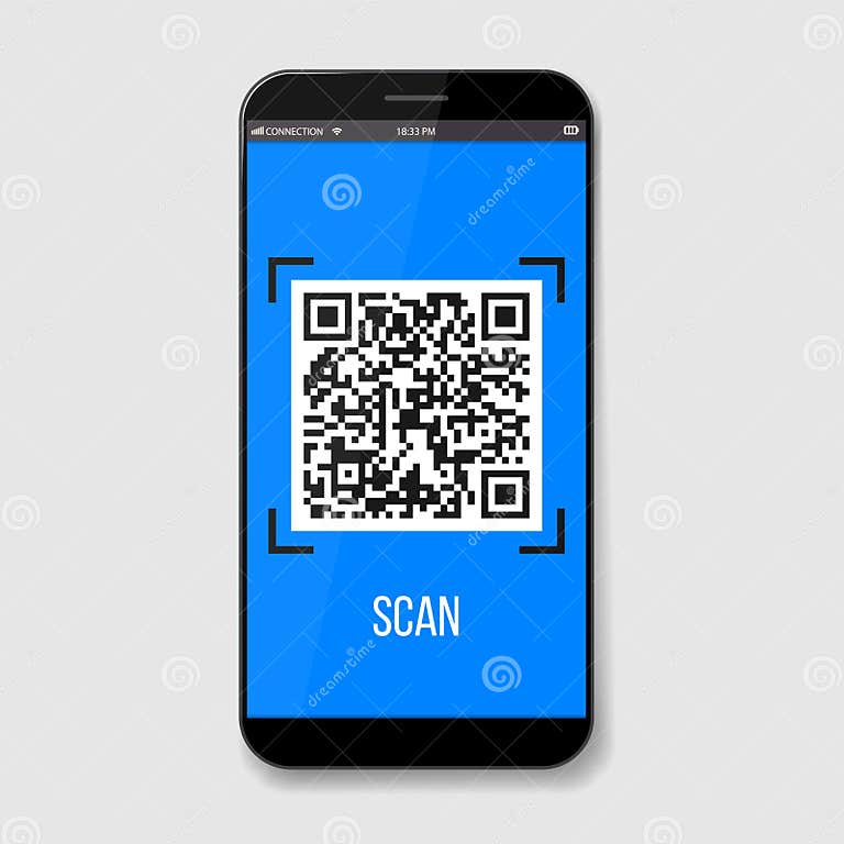 Creative Vector Illustration of Phone Mobile QR Codes, Packaging Labels ...