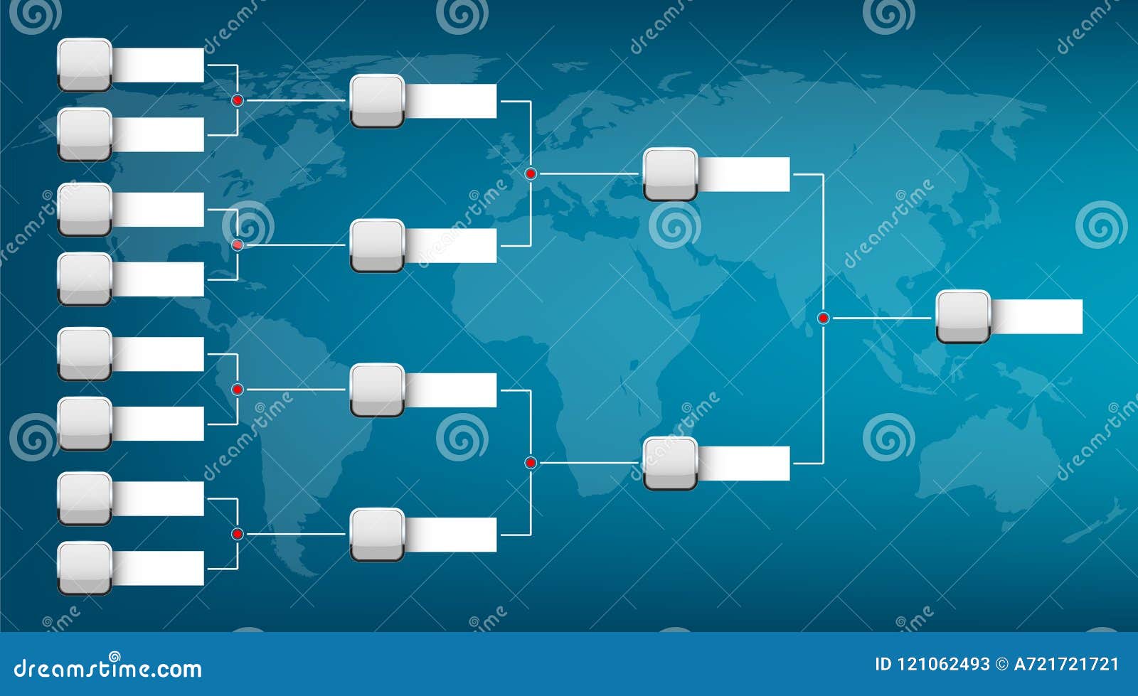 Creative Vector Illustration of Playoffs Schedule with Two Conference ...