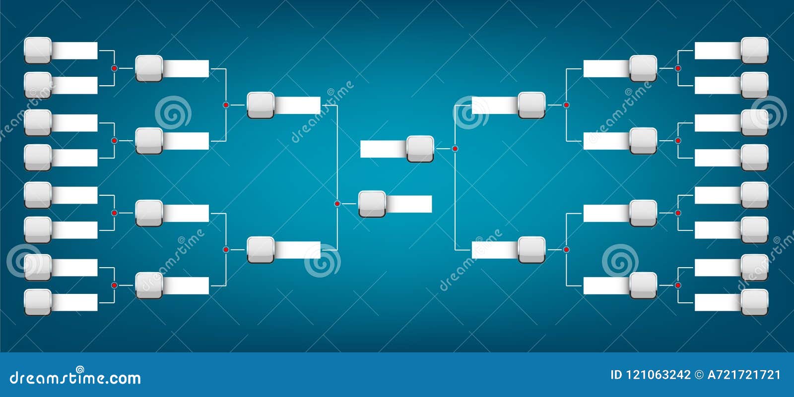 Creative Vector Illustration of Playoffs Schedule with Two Conference ...