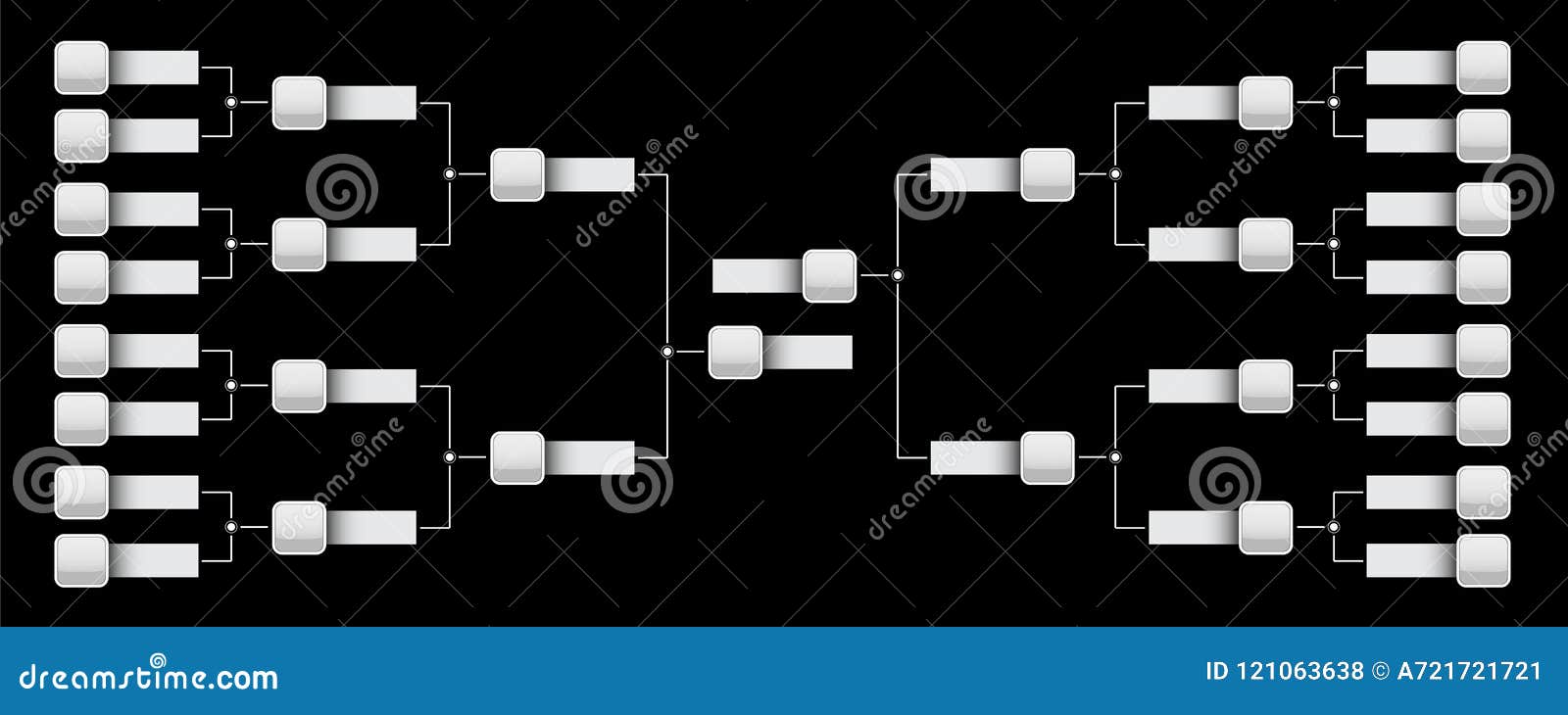 Creative Vector Illustration of Playoffs Schedule with Two Conference ...