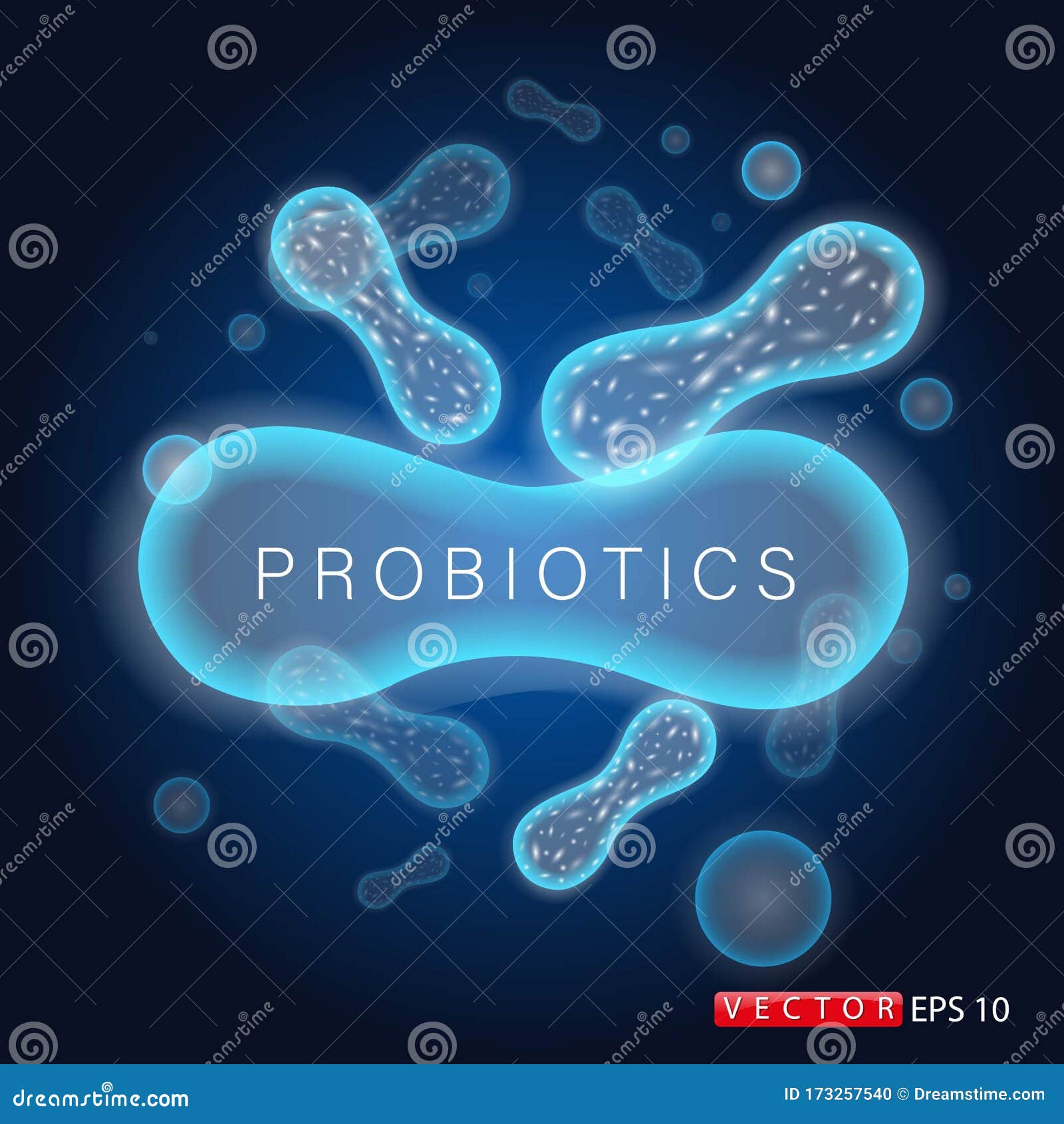 Creative Vector Illustration Of Probiotic Bacteria. Art Design ...