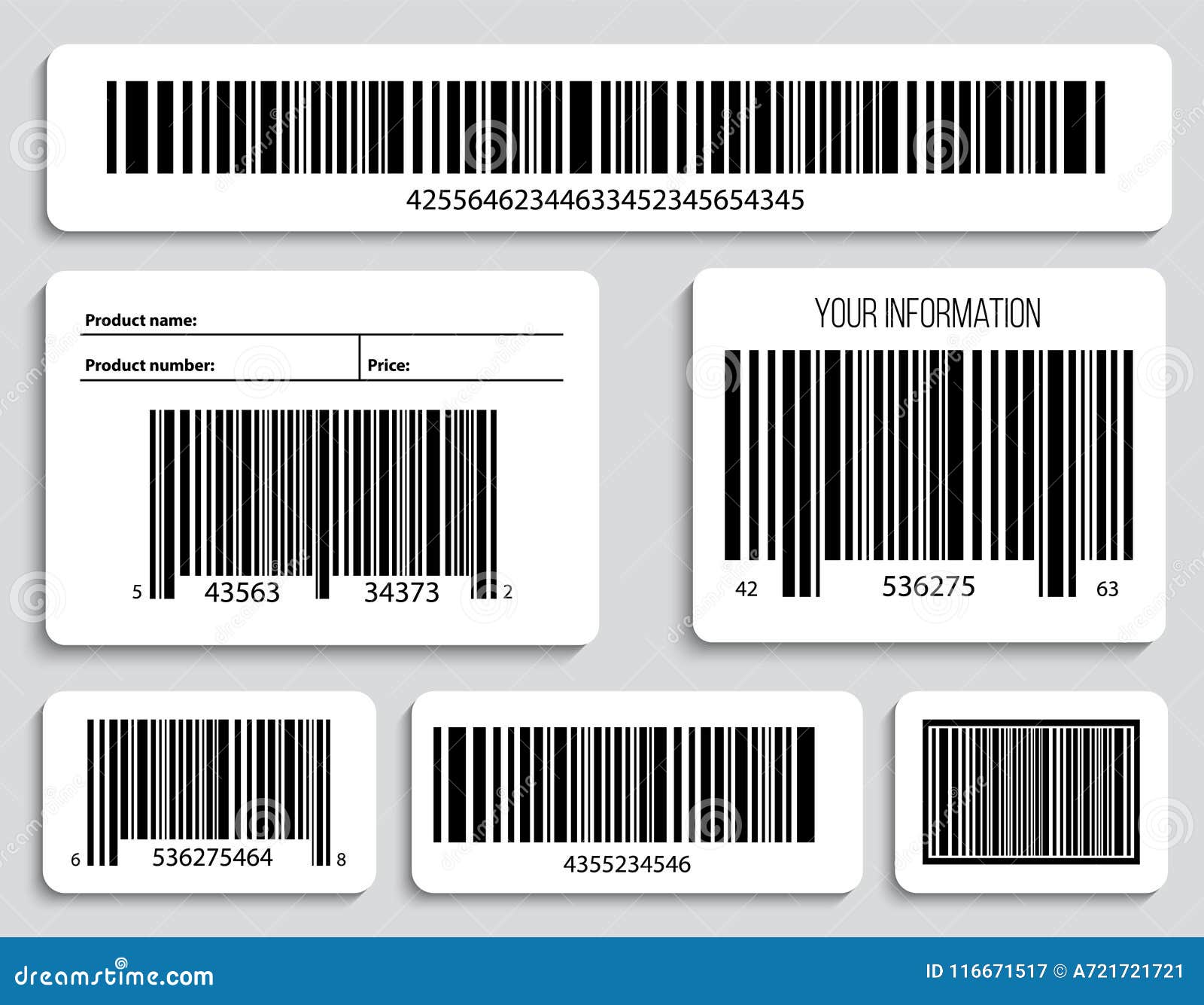 Creative Vector Illustration Of QR Codes, Packaging Labels, Bar Code On ...