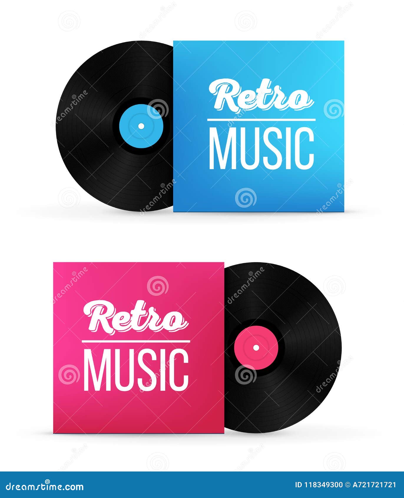Creative Vector Illustration of Realistic Vinyl Record Disk in Paper ...