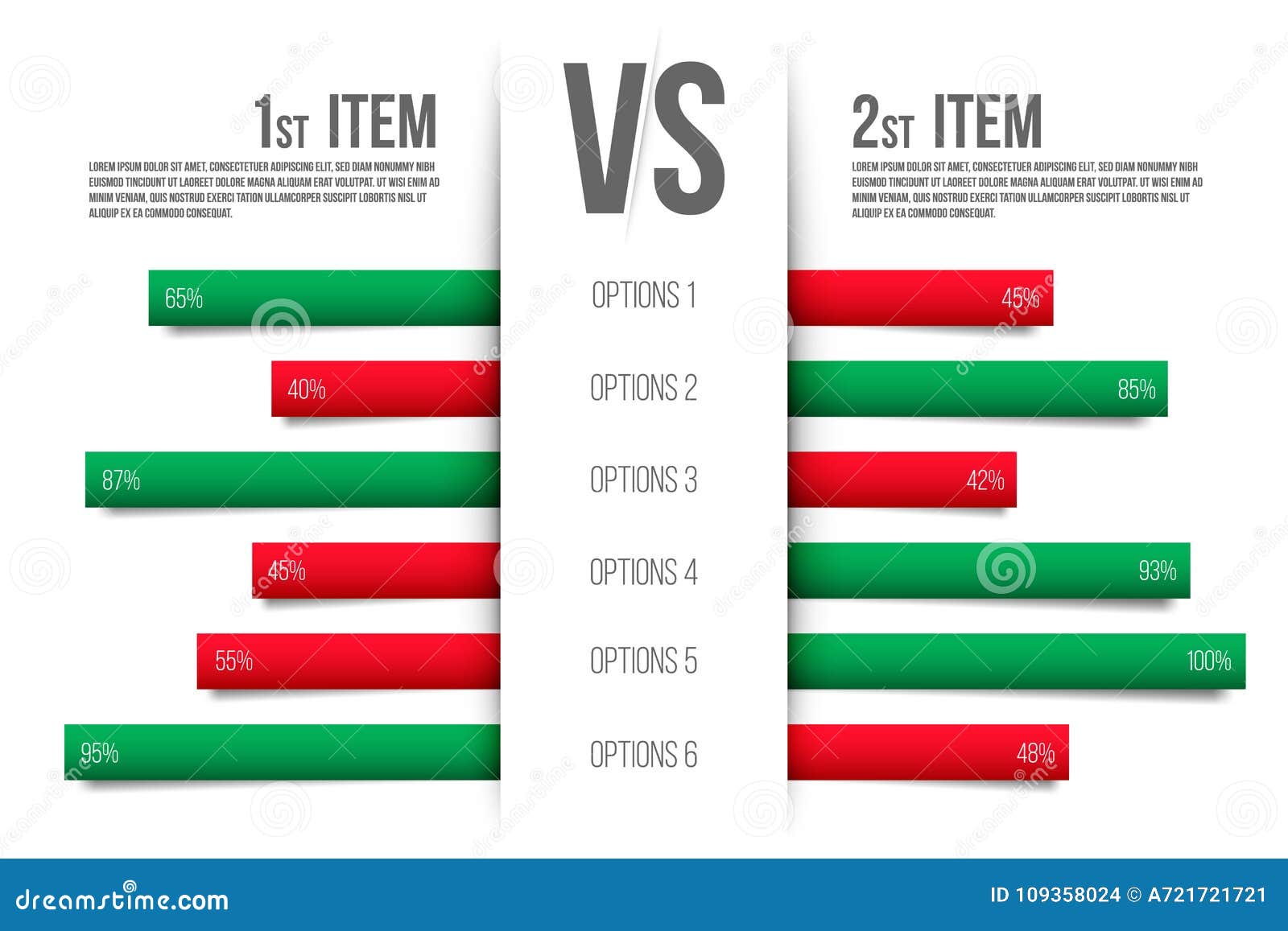 Creative Vector Illustration of Service Comparison Table Isolated on ...