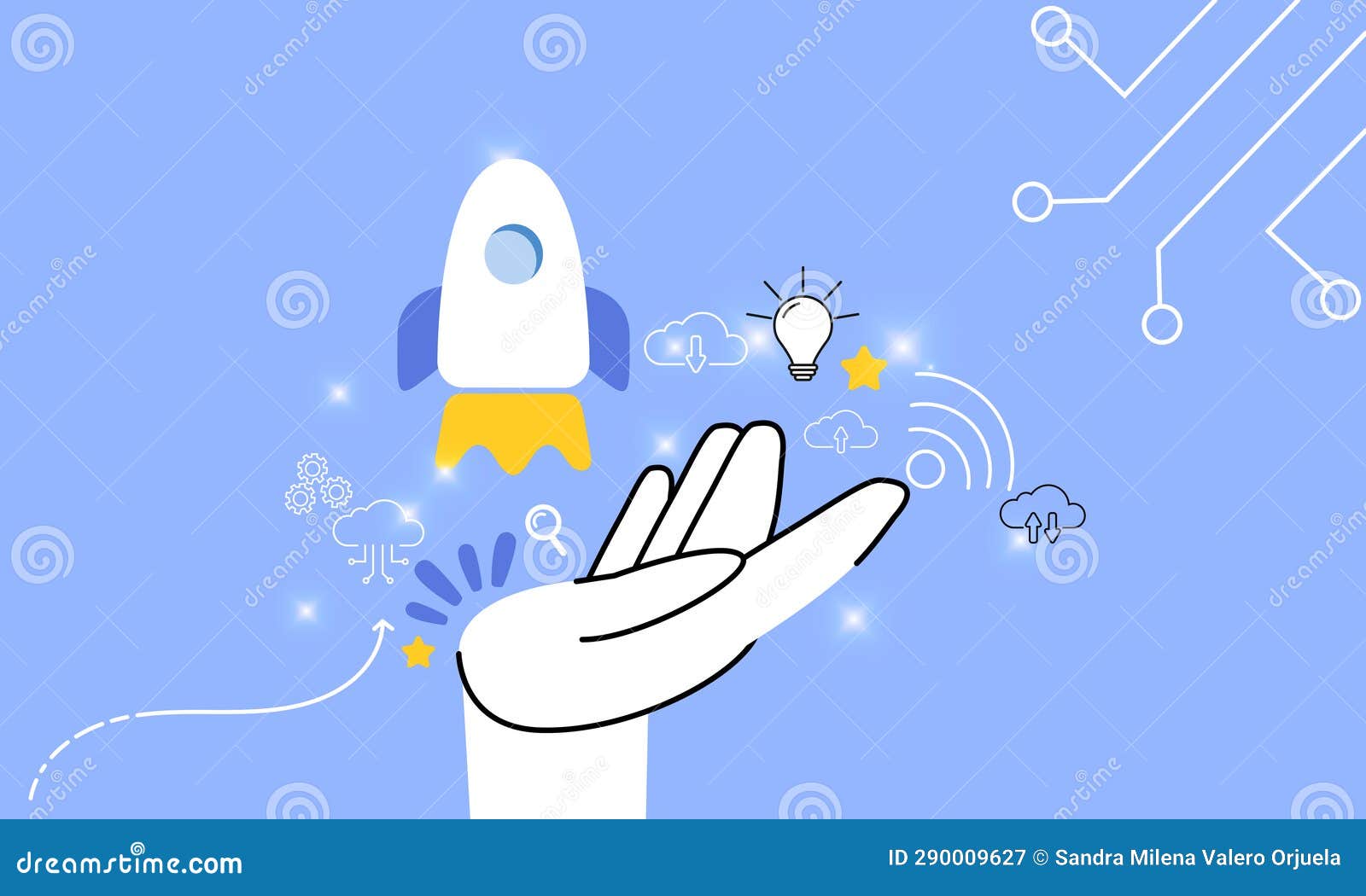 Creative Vector Illustration of Technology for Business. Concept of ...