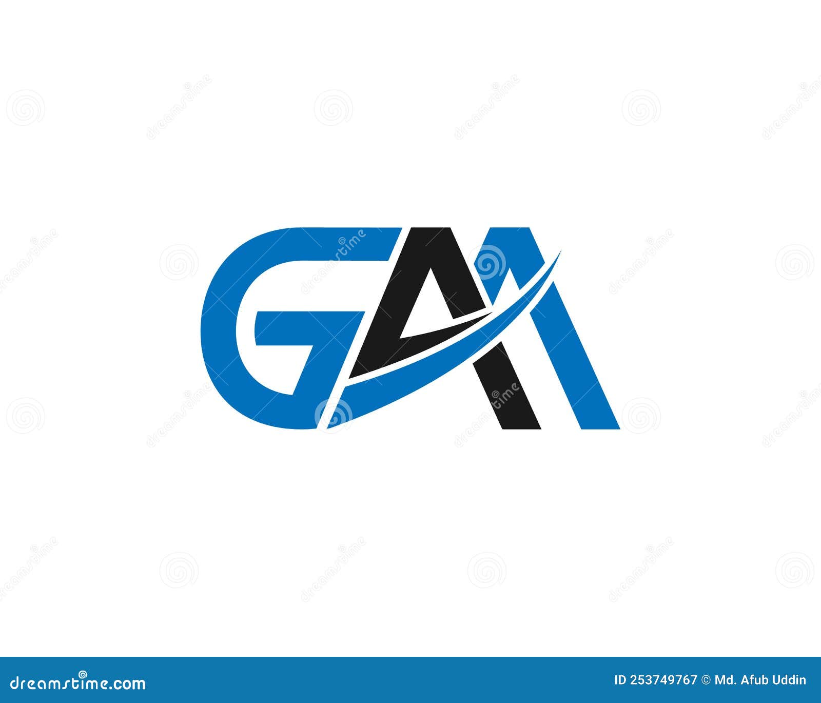 Creative Vector Letter GAA Unique Logo Stock Vector - Illustration of ...