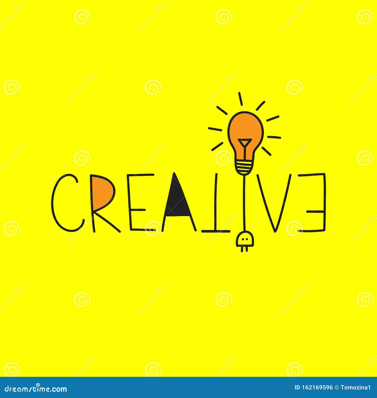 Eureka. Lettering Composition With Light Bulb. Vector Illustration ...