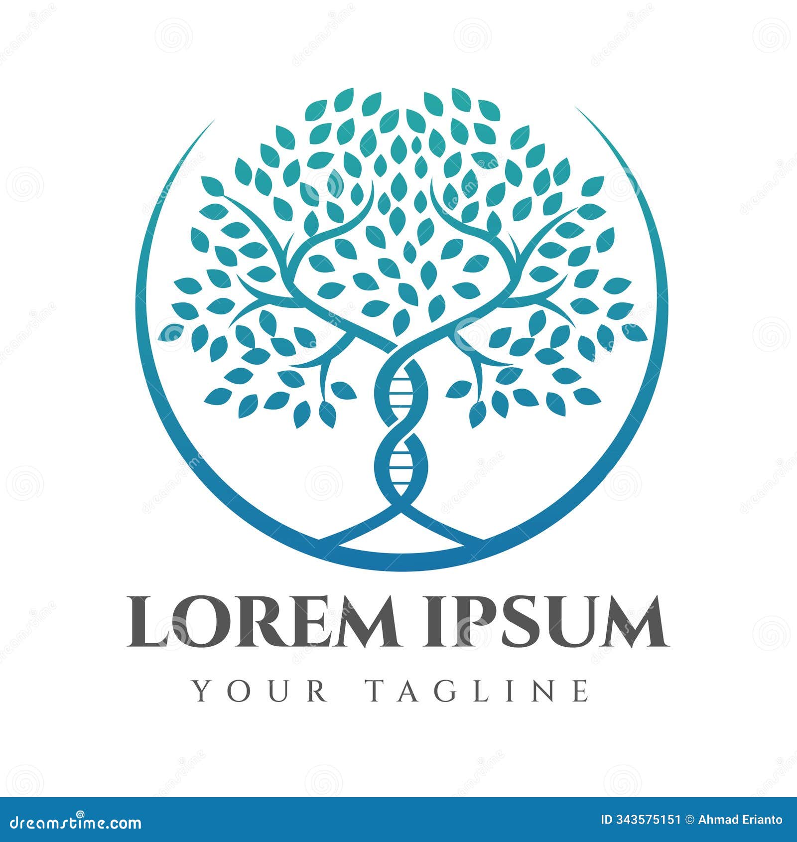 Creative Vector Logo that Combines Tree of Life Elements with DNA ...