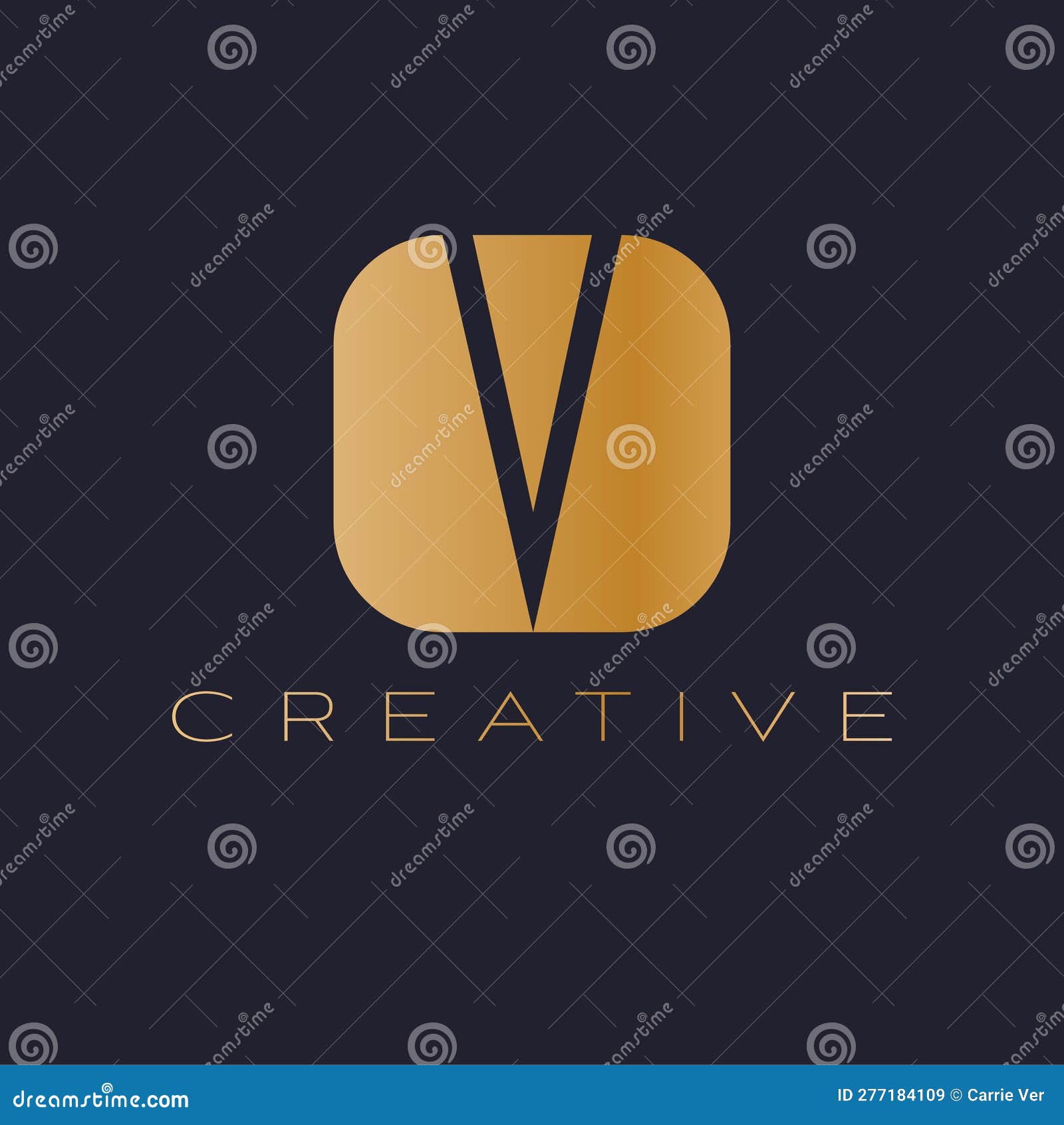 Creative Vector Logo Design. Letter V Logotype Stock Vector ...