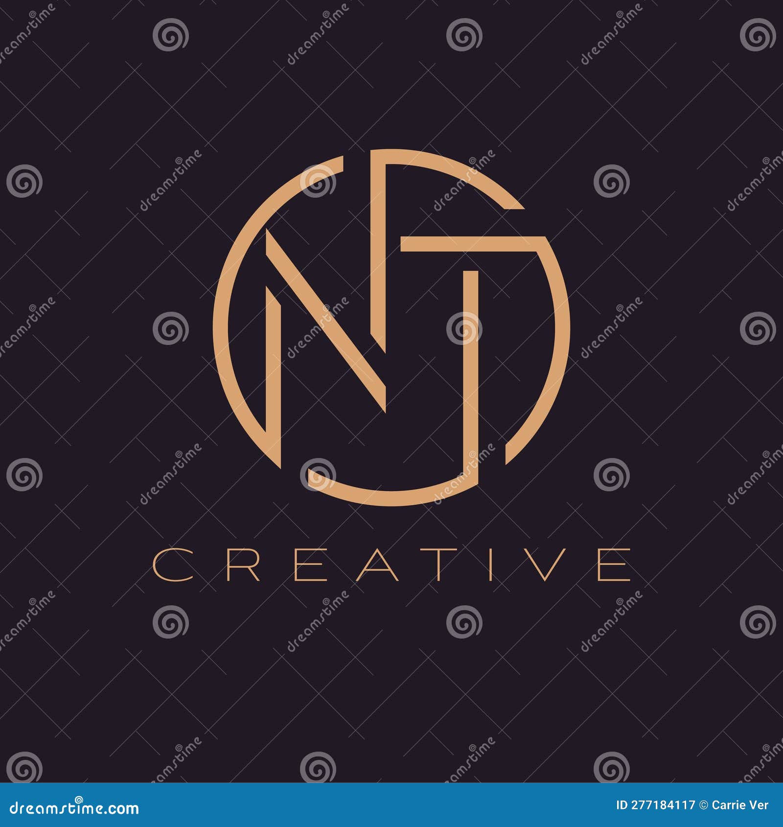 Creative Vector Logo Design. Letters N and T Logotype Stock Vector ...