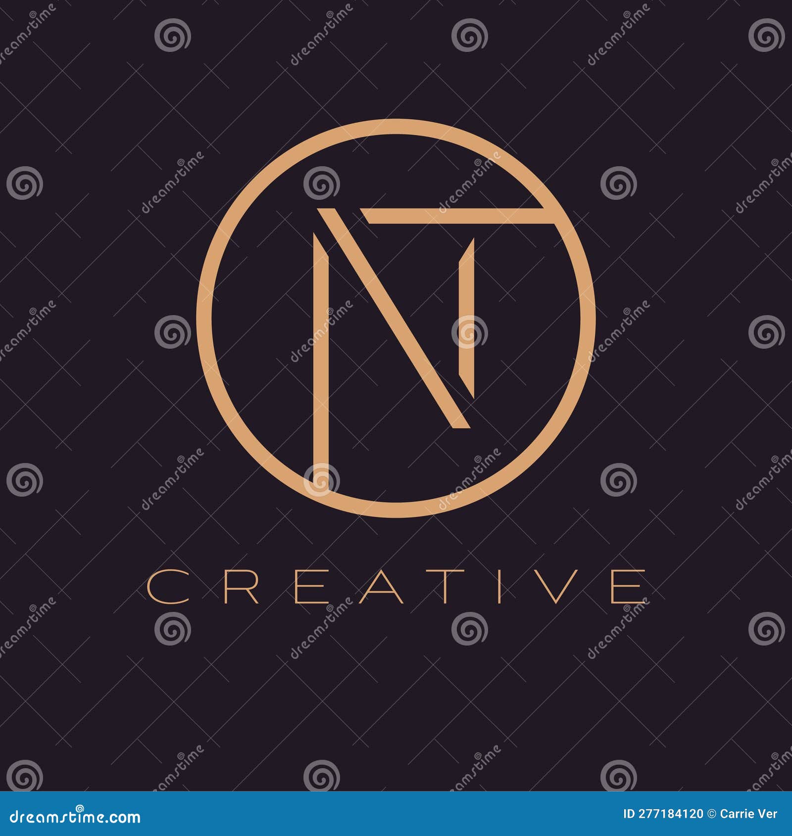 Creative Vector Logo Design. Letters N and T Logotype Stock Vector ...