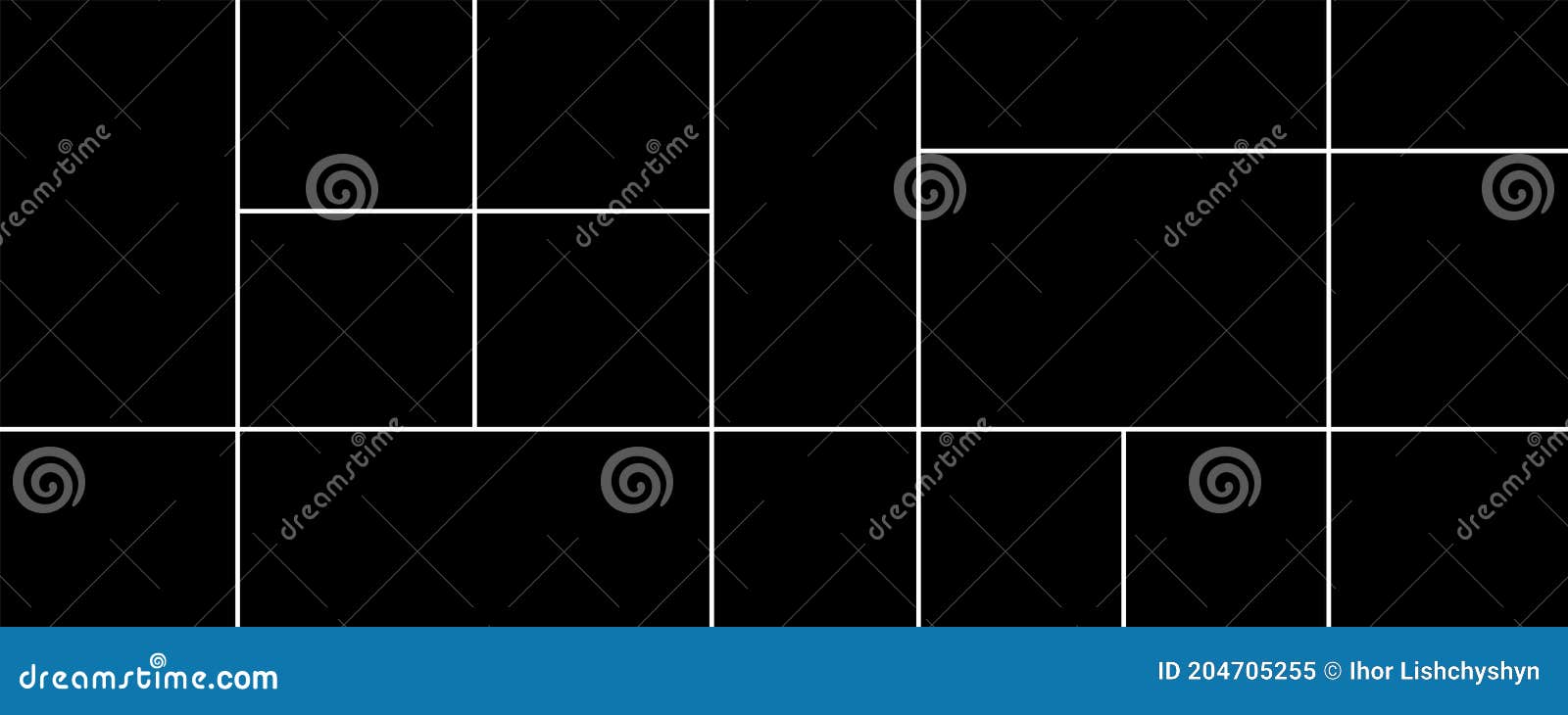 Creative Vector Template Collage Consisting of 16 Frames for a Photo of ...